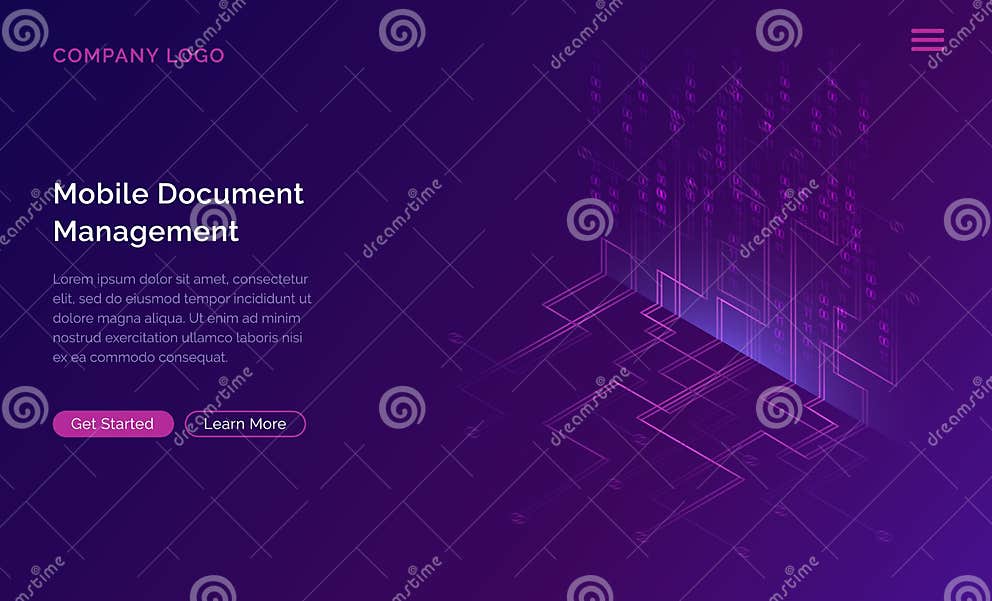 Big Data Waterfall, Streams of Digital Binary Code Stock Vector - Illustration of landing ...