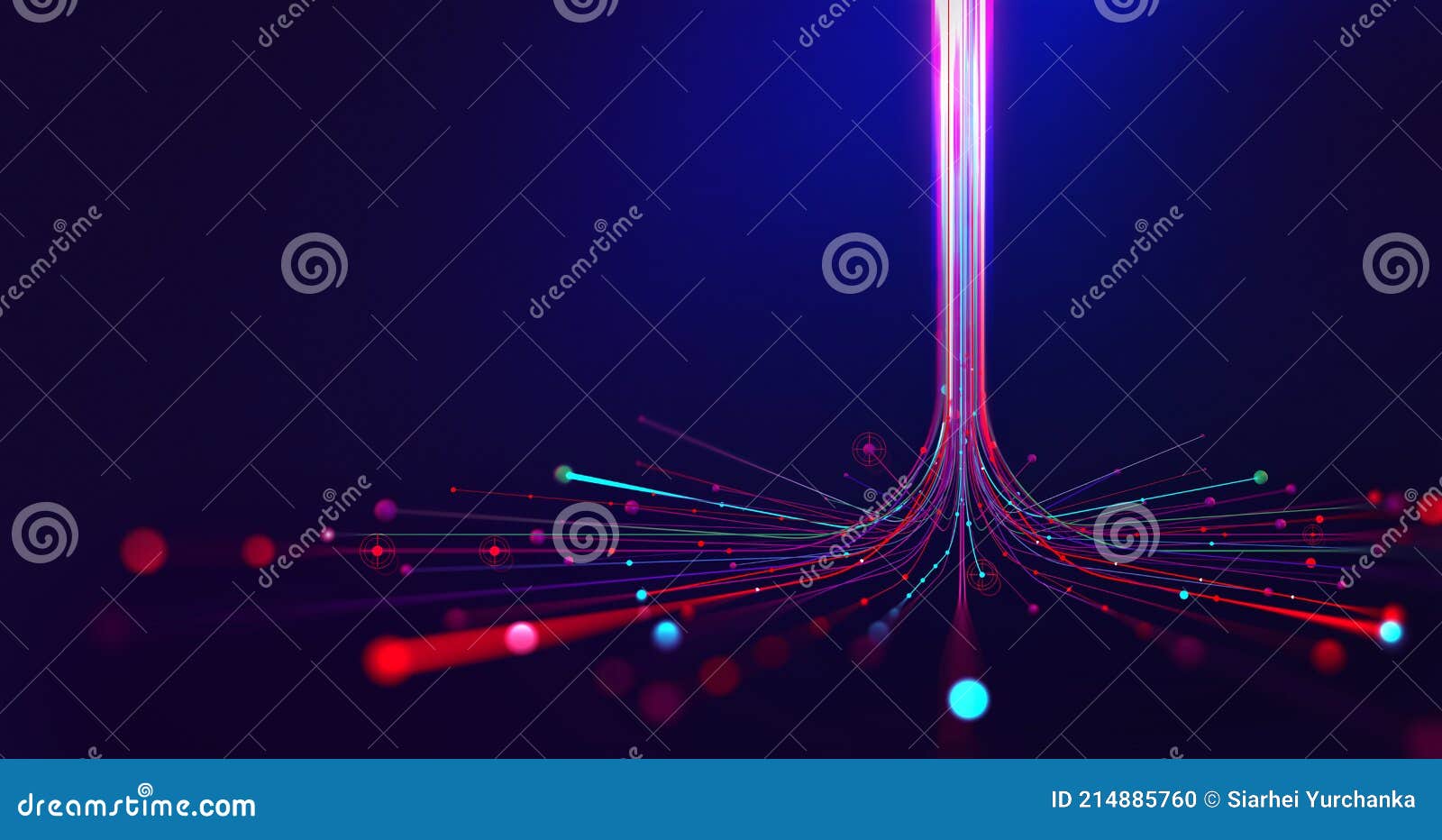 Information Flow, Waves Of One And Zero Numbers On Black Background ...