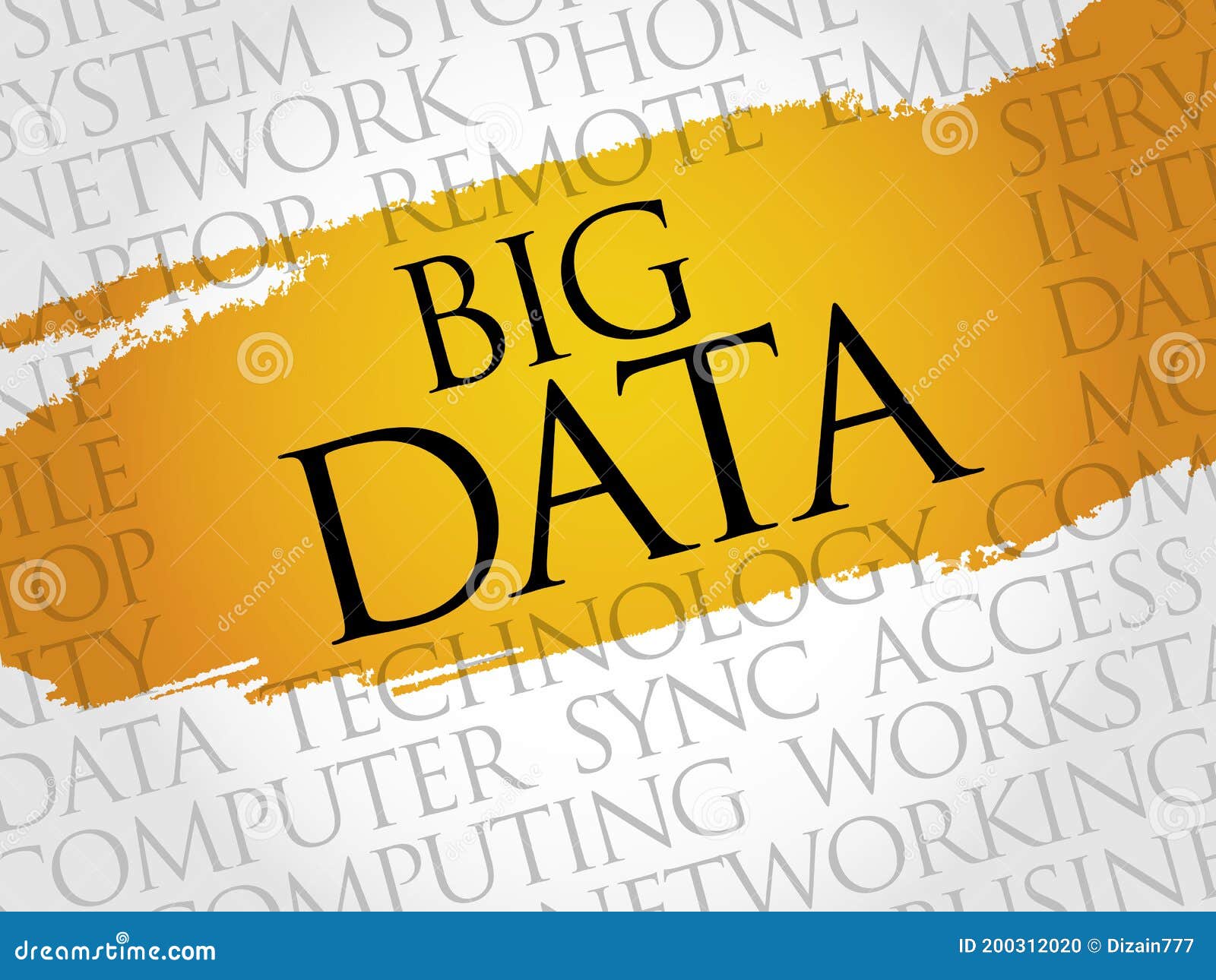Big Data word cloud stock illustration. Illustration of software ...