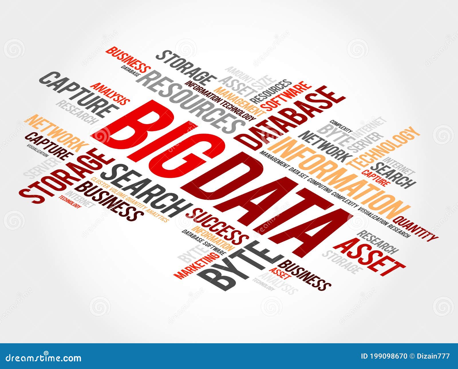 Big Data word cloud stock illustration. Illustration of analytics ...