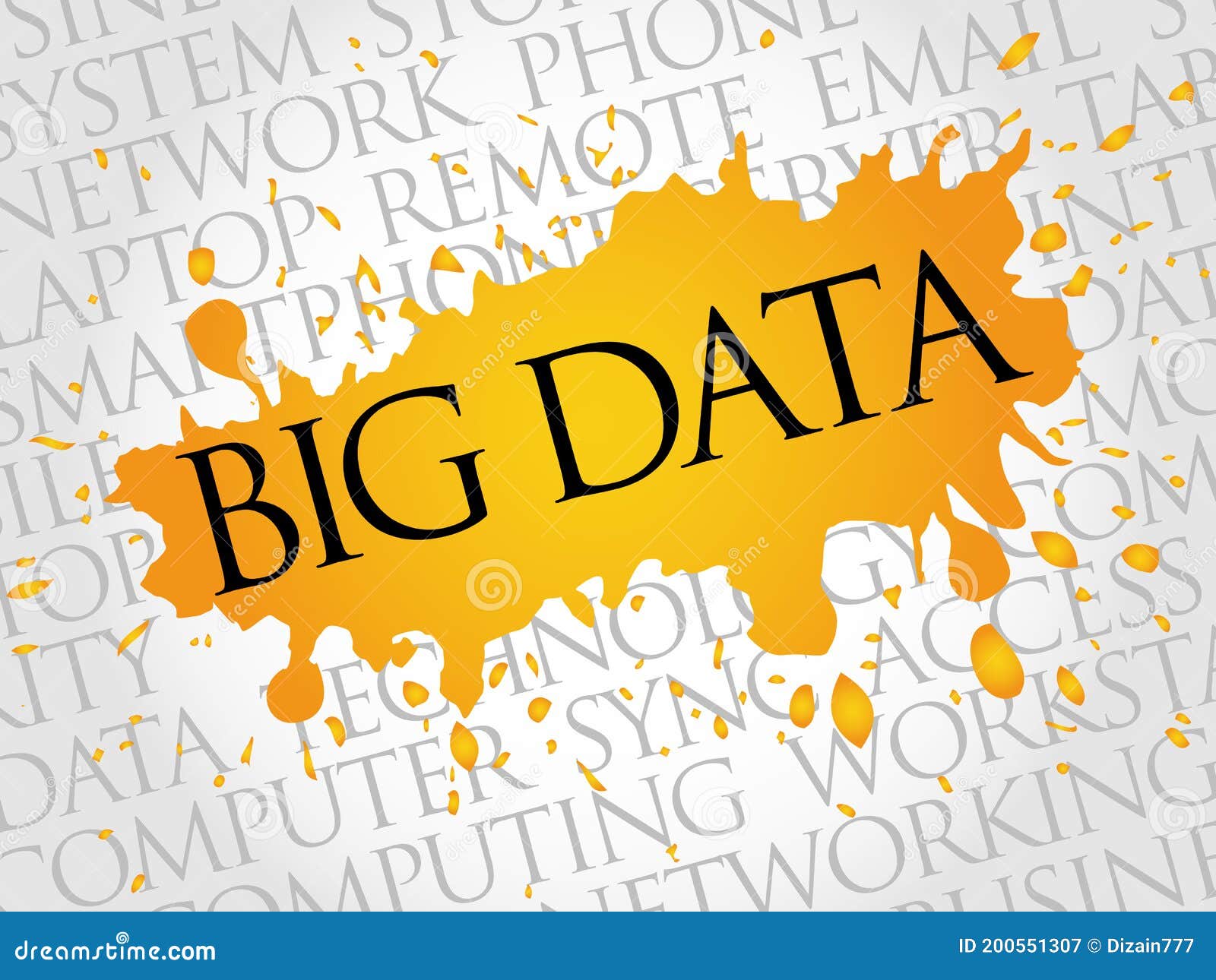 Big Data word cloud stock illustration. Illustration of management ...