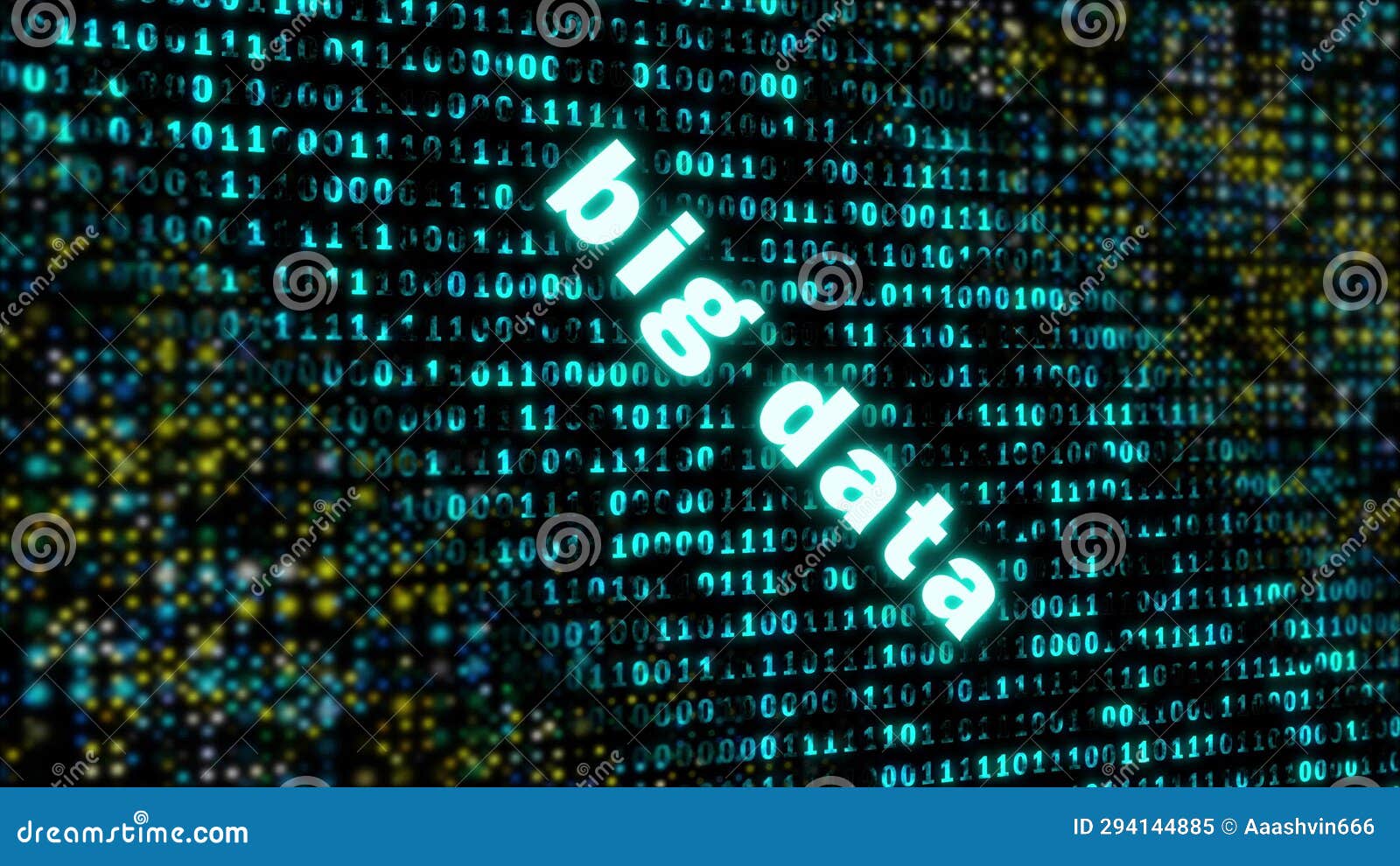 Big Data Word on Moving Binary Code Background Stock Video - Video of ...