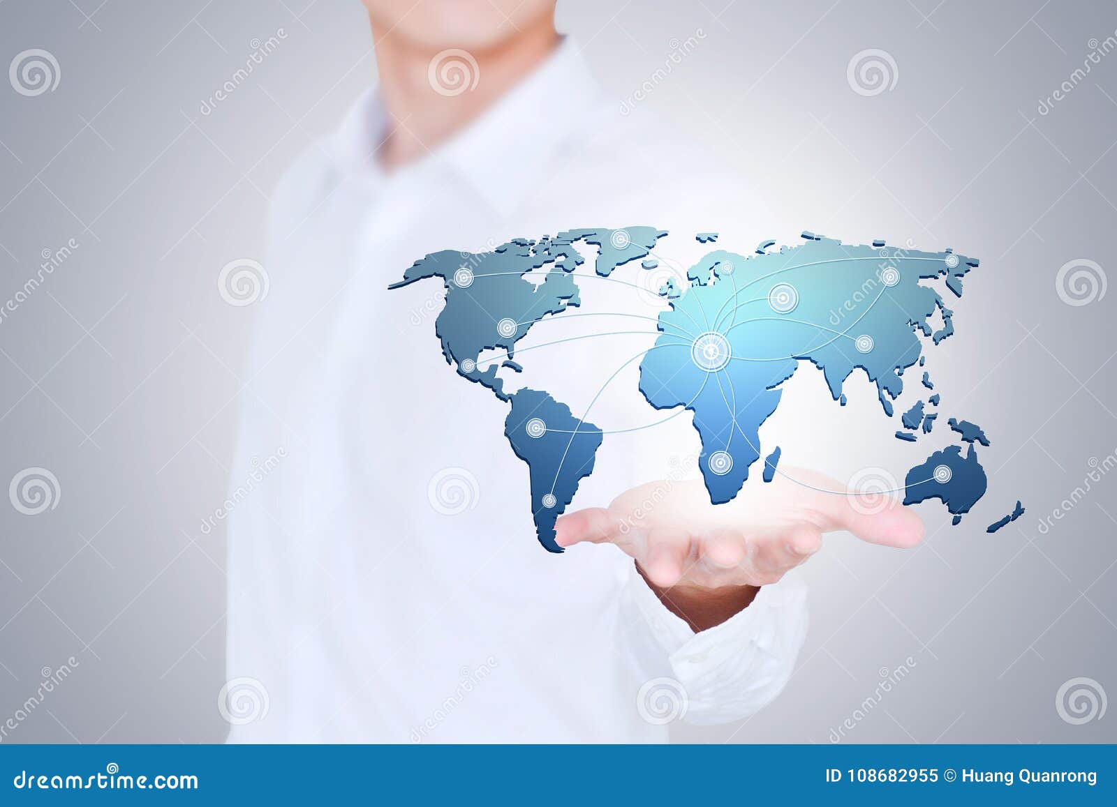 Big Data in the World in Your Hands, the Concept of Creative Map Stock ...