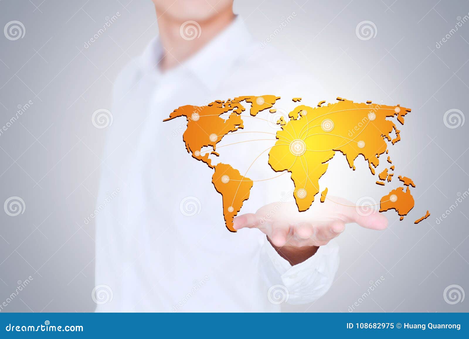 The World Is In Your Hands, The Concept Of Creative Map Stock ...