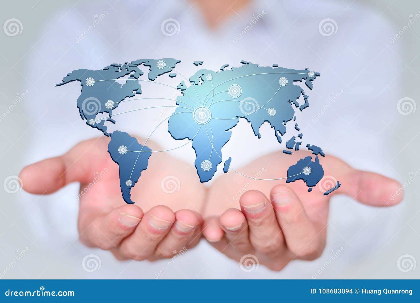The World Is In Your Hands, The Concept Of Creative Map Stock ...
