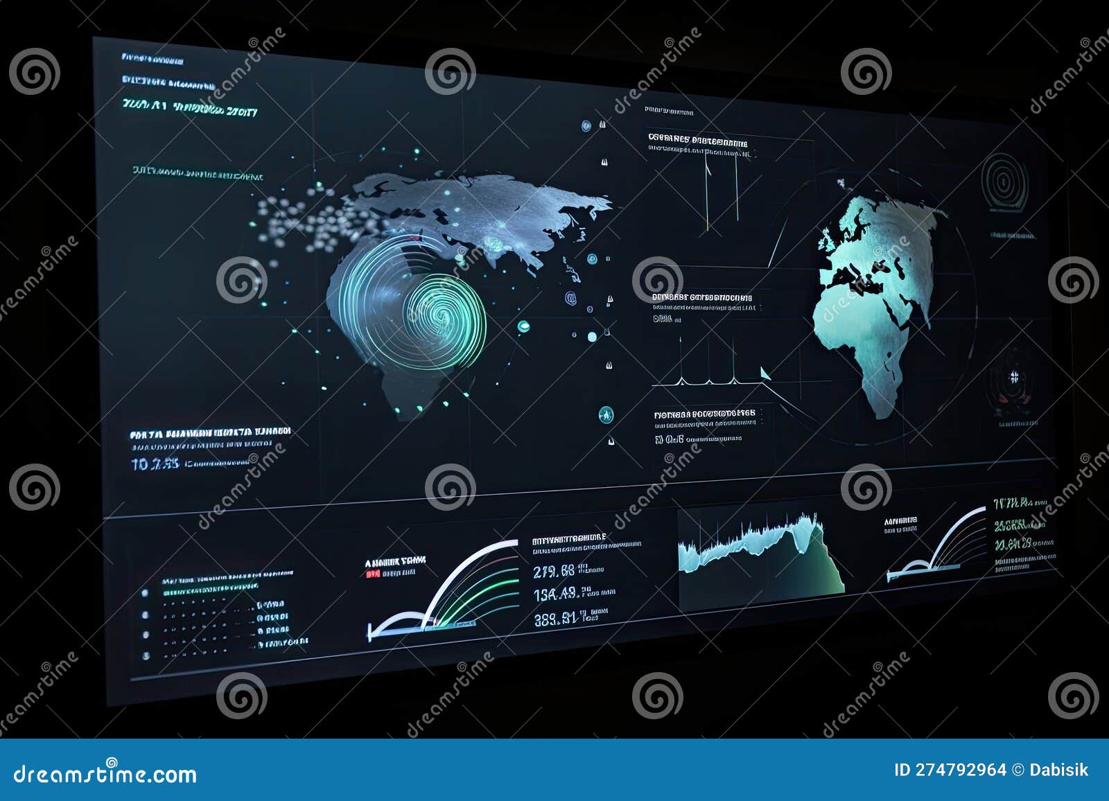Big Datat Analysis. Infographic on the Screen. Generative AI Stock ...