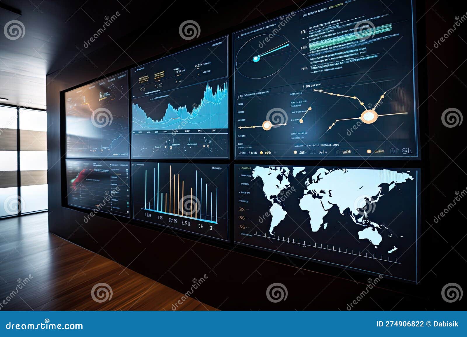 Big Datat Analysis. Infographic on the Screen. Generative AI Stock ...