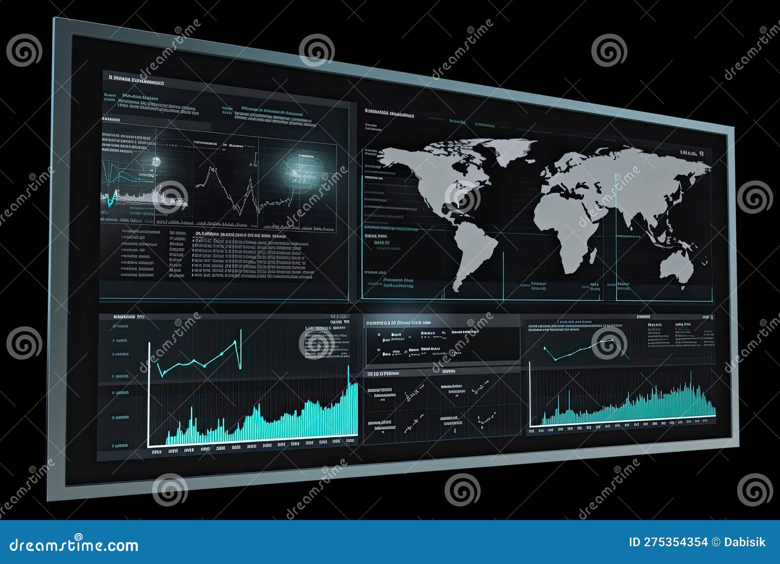 Big Datat Analysis. Infographic on the Screen. Generative AI Stock ...
