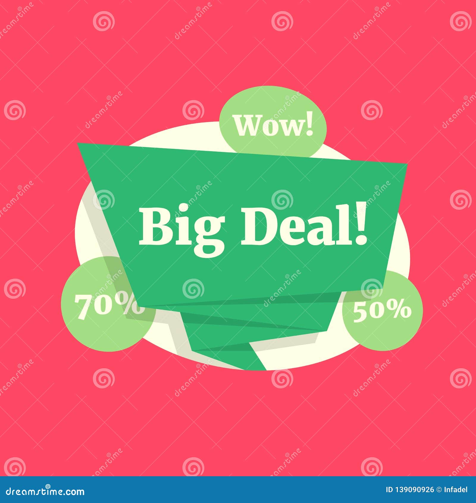 Big Deal Color Label Like Wow Sale Discount Stock Vector - Illustration ...