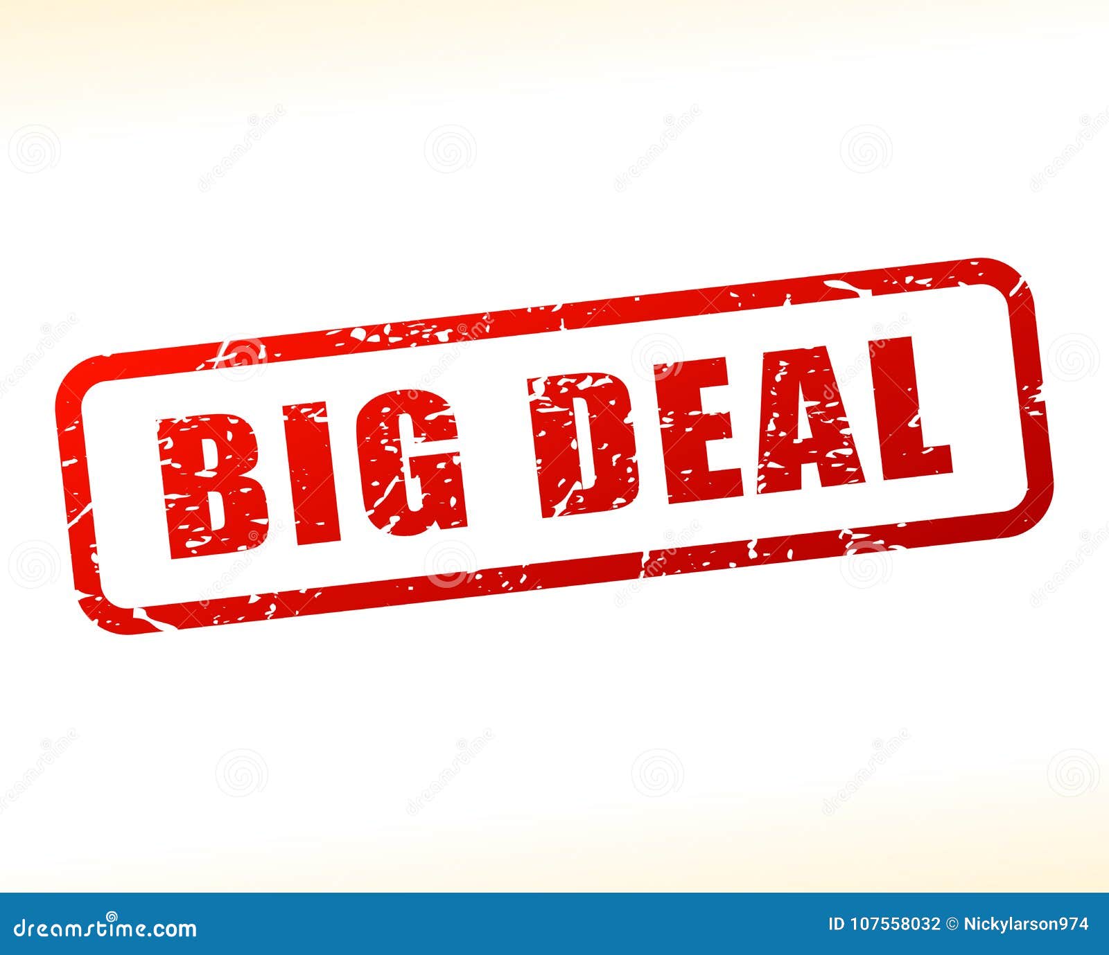 Big deal text buffered stock vector. Illustration of rubber - 107558032