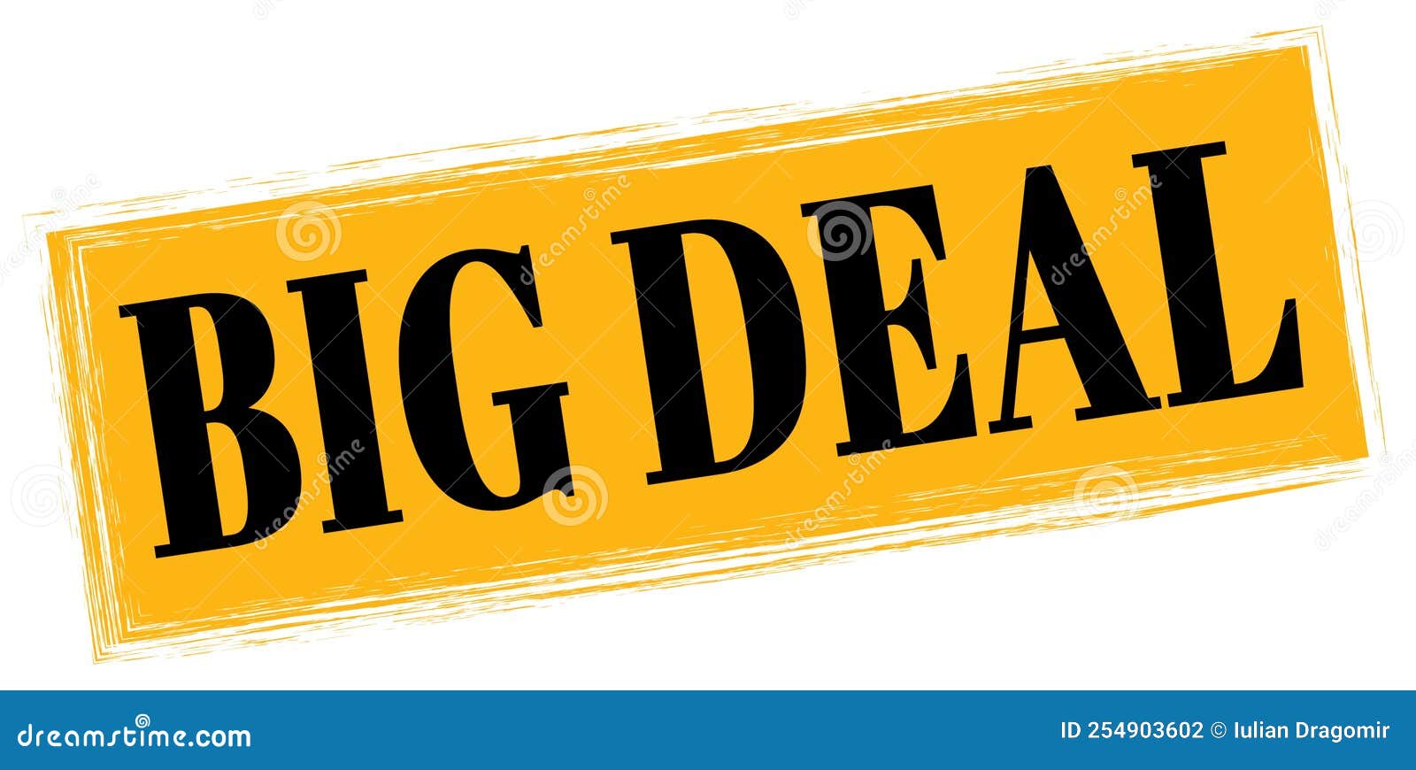 BIG DEAL Text Written on Orange-black Stamp Sign Stock Illustration ...