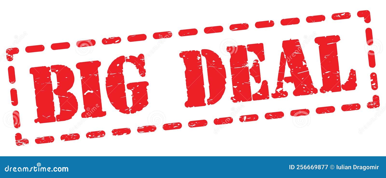 BIG DEAL Text Written on Red Stamp Sign Stock Illustration ...