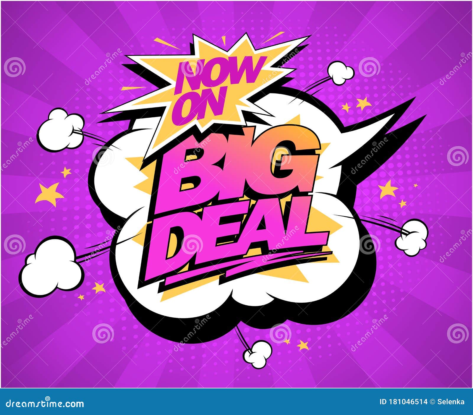 Big Deal Vector Poster, Sale Concept, Comic Style Stock Vector ...