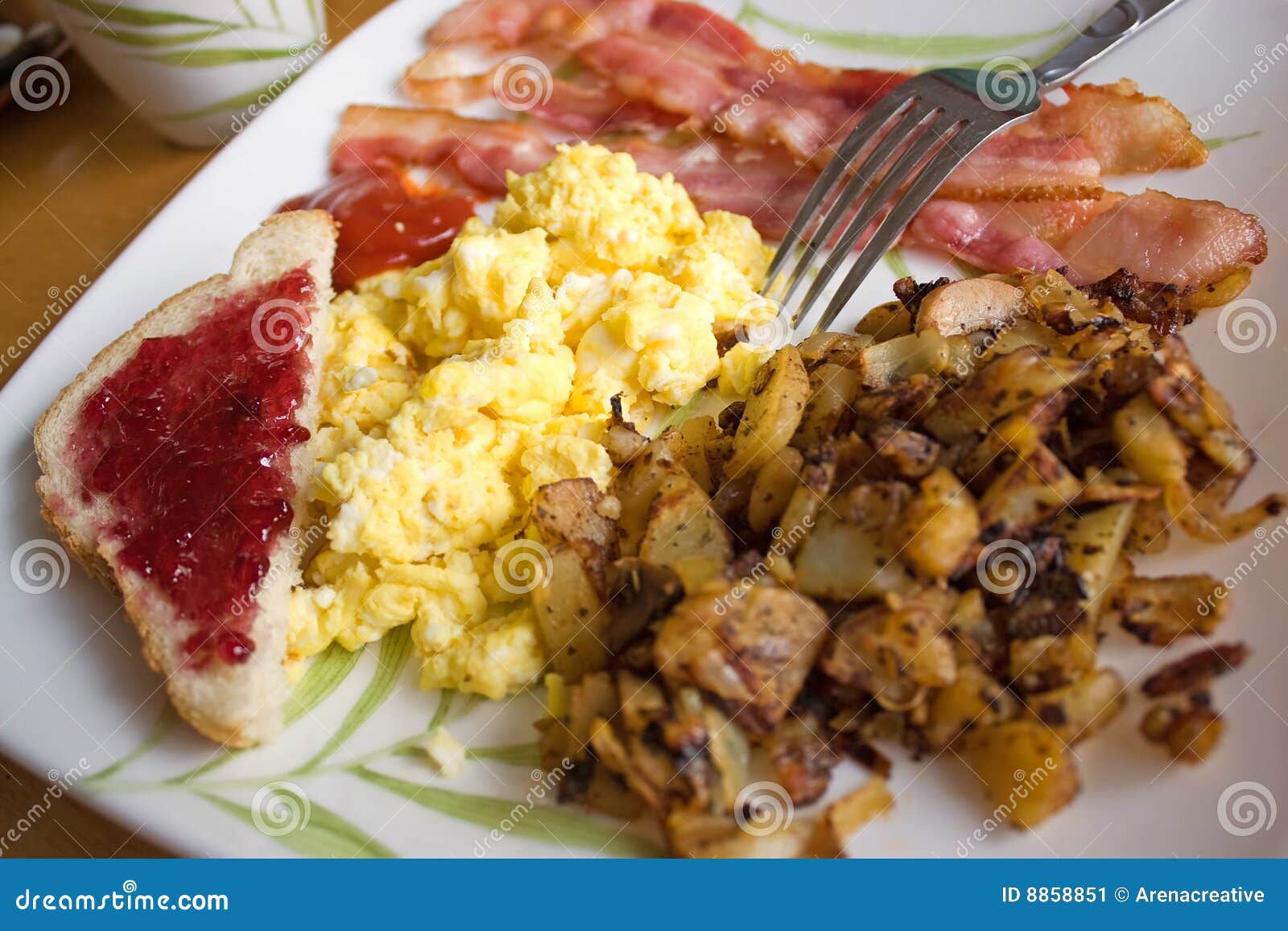 Big Delicious Breakfast stock image. Image of meat, home - 8858851