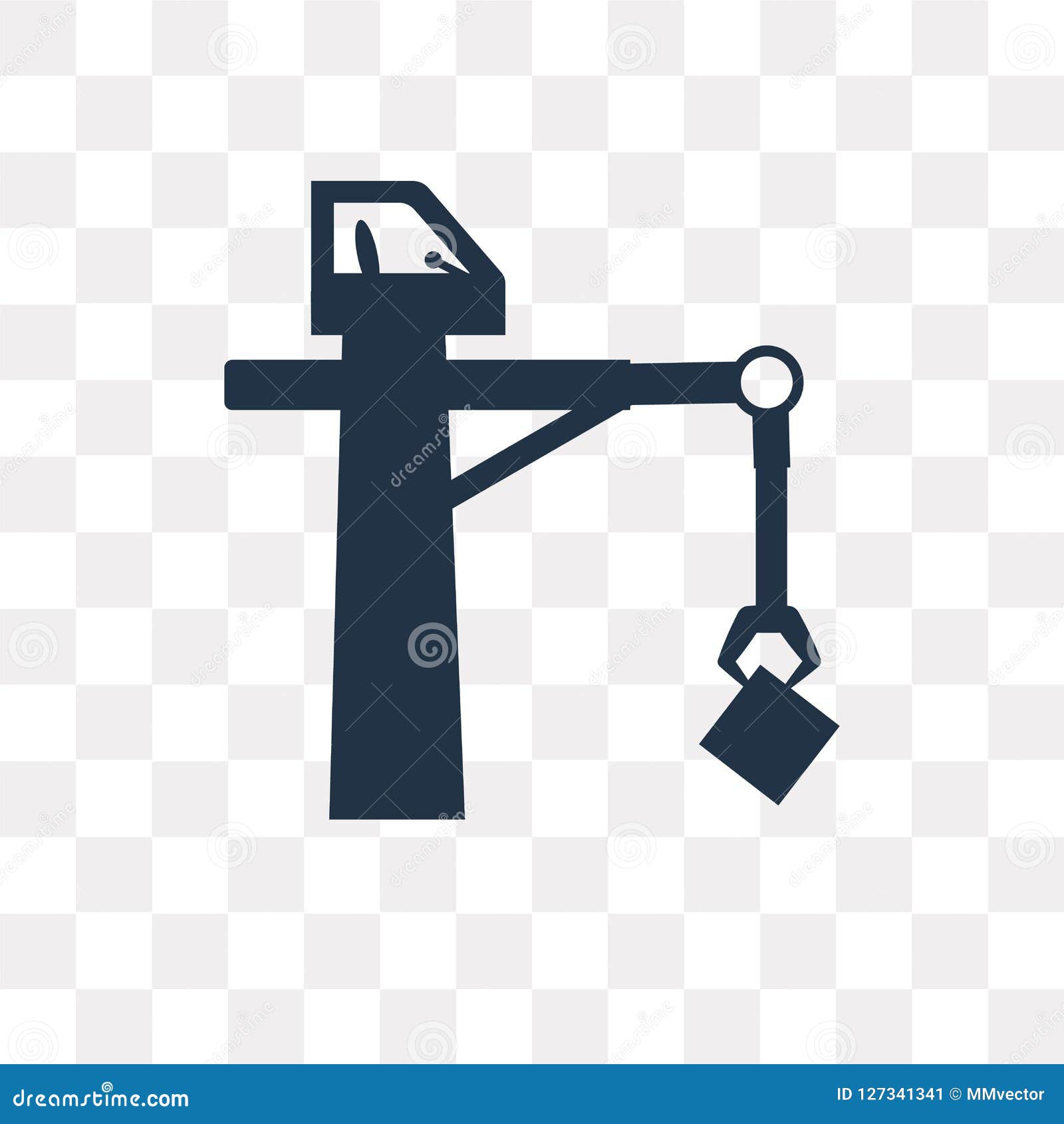 Derrick With Boxes Vector Icon On White Background. Flat Vector Derrick ...