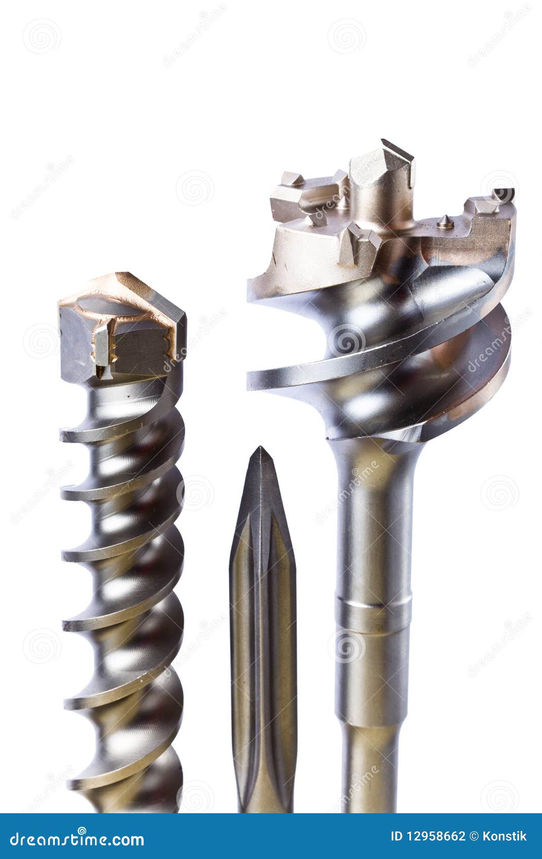 Big Diameter Building Drill on Concrete for Powerf Stock Photo - Image ...