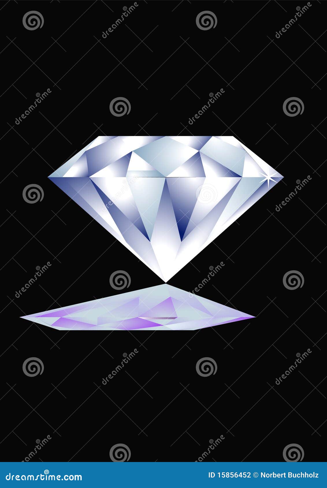 Big diamond stock illustration. Illustration of diamond - 15856452