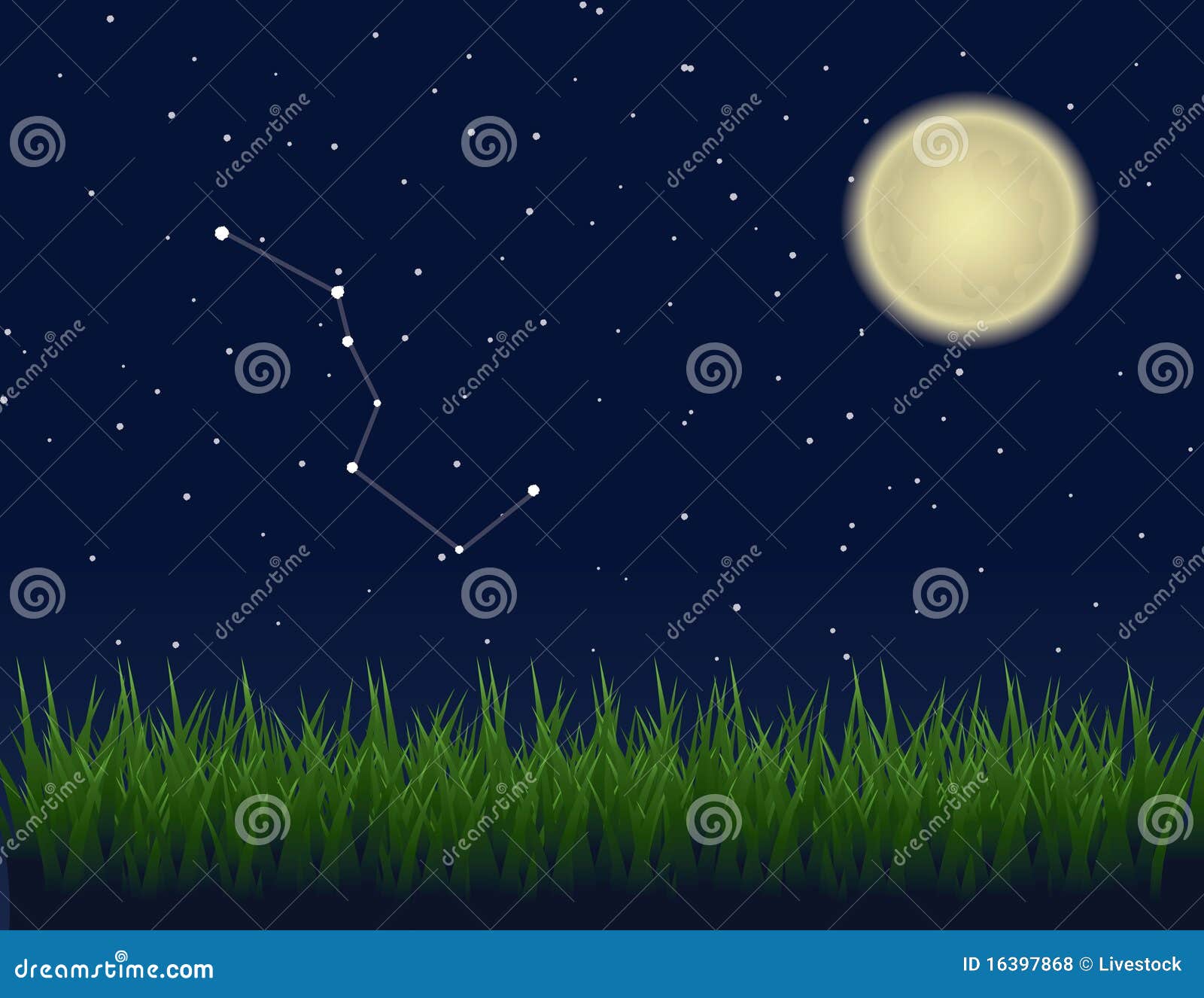 Big Dipper stock vector. Illustration of astronomy, clip - 16397868