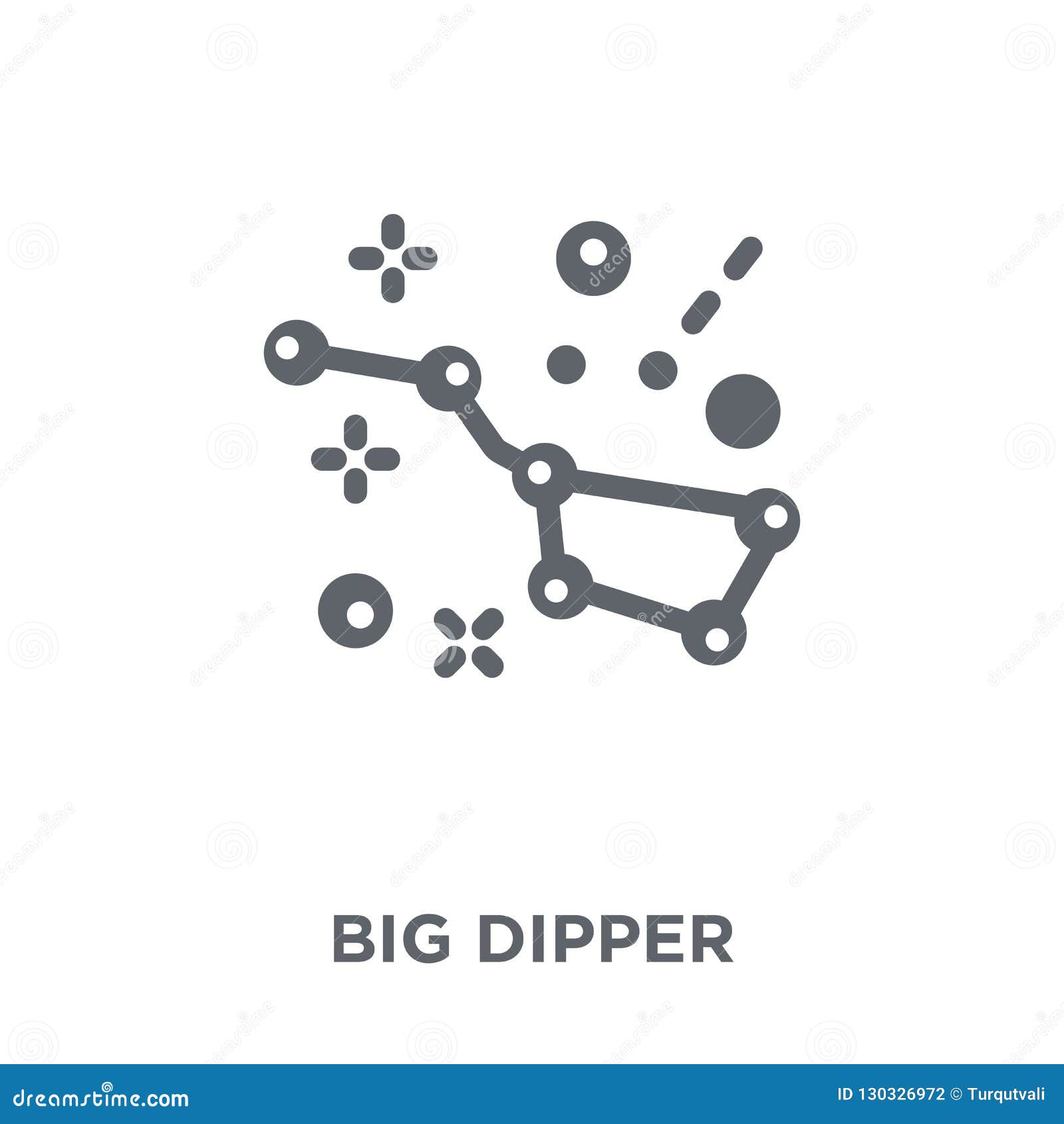 Big Dipper Icon from Astronomy Collection. Stock Vector - Illustration ...