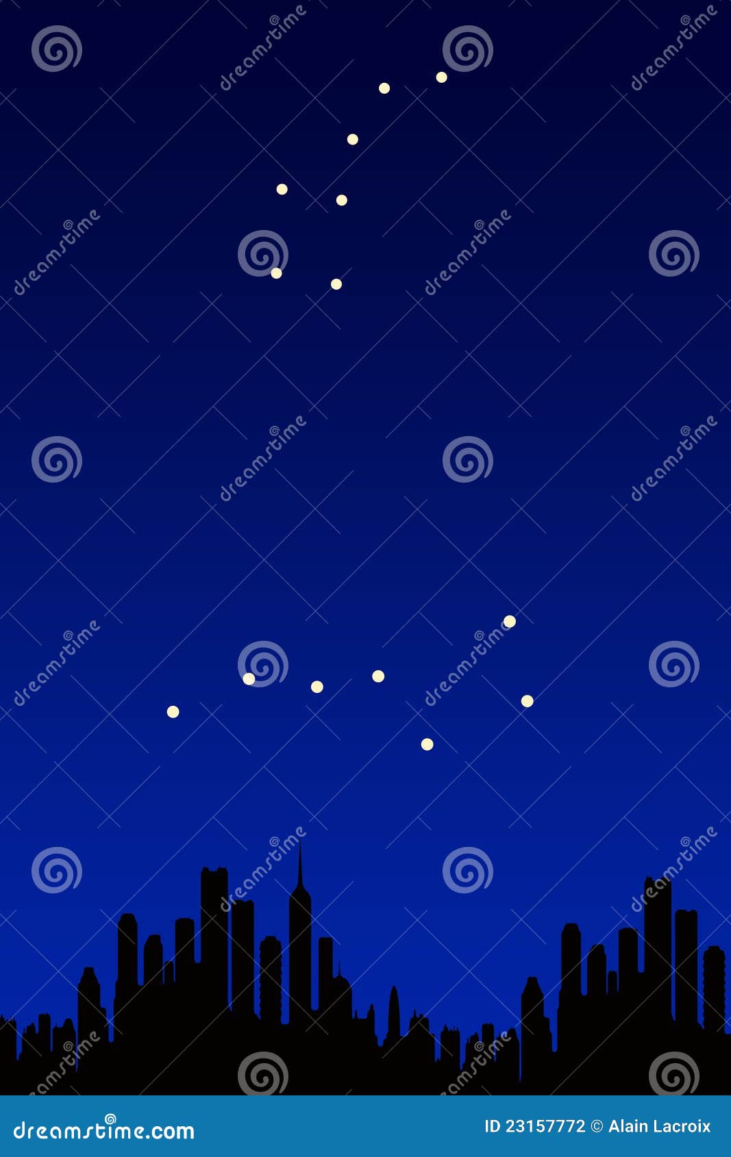 Big Dipper And Little Dipper Constellations Cartoon Vector ...