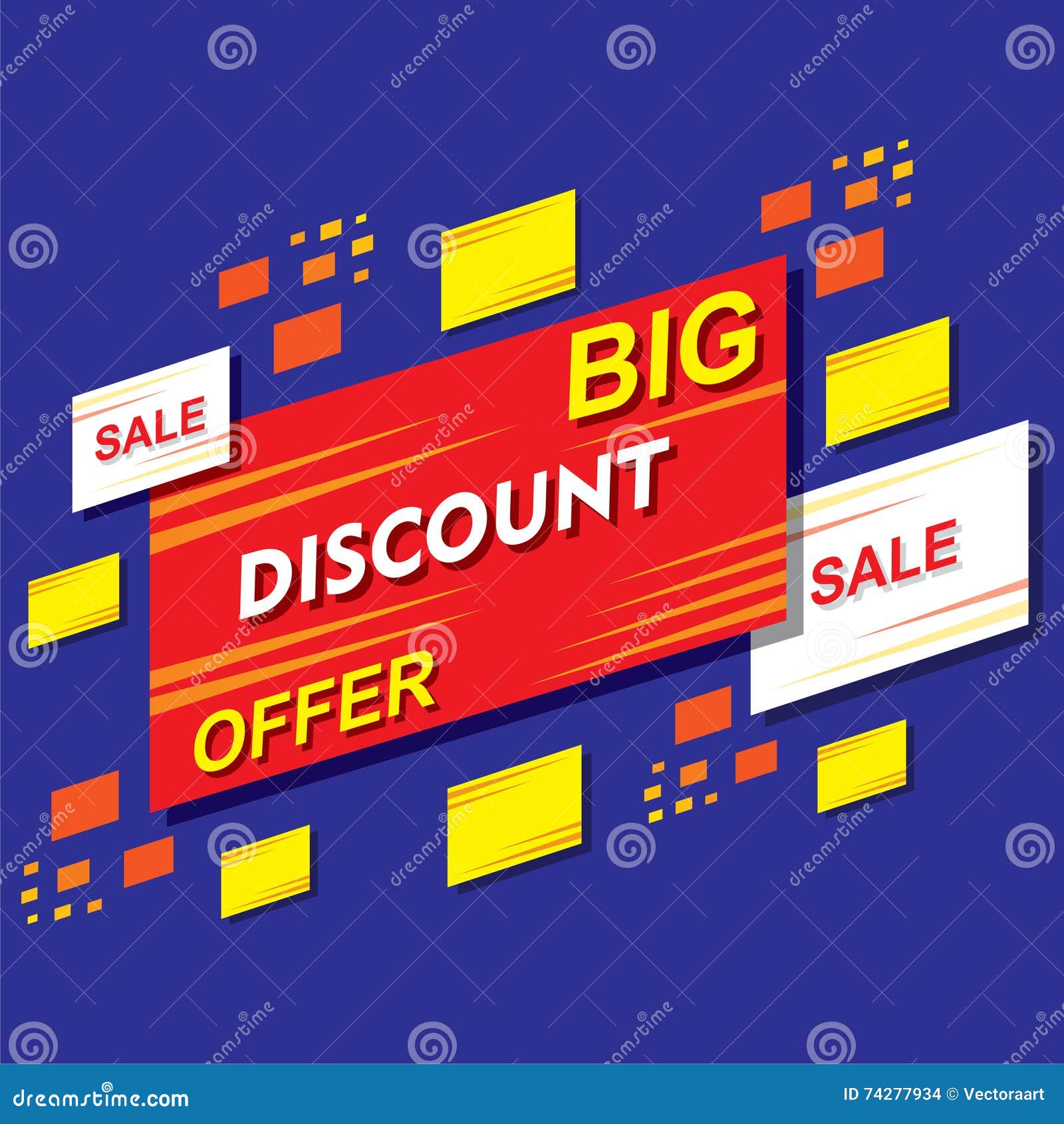 Big Discount Offer Banner Design Stock Vector - Illustration of deal ...