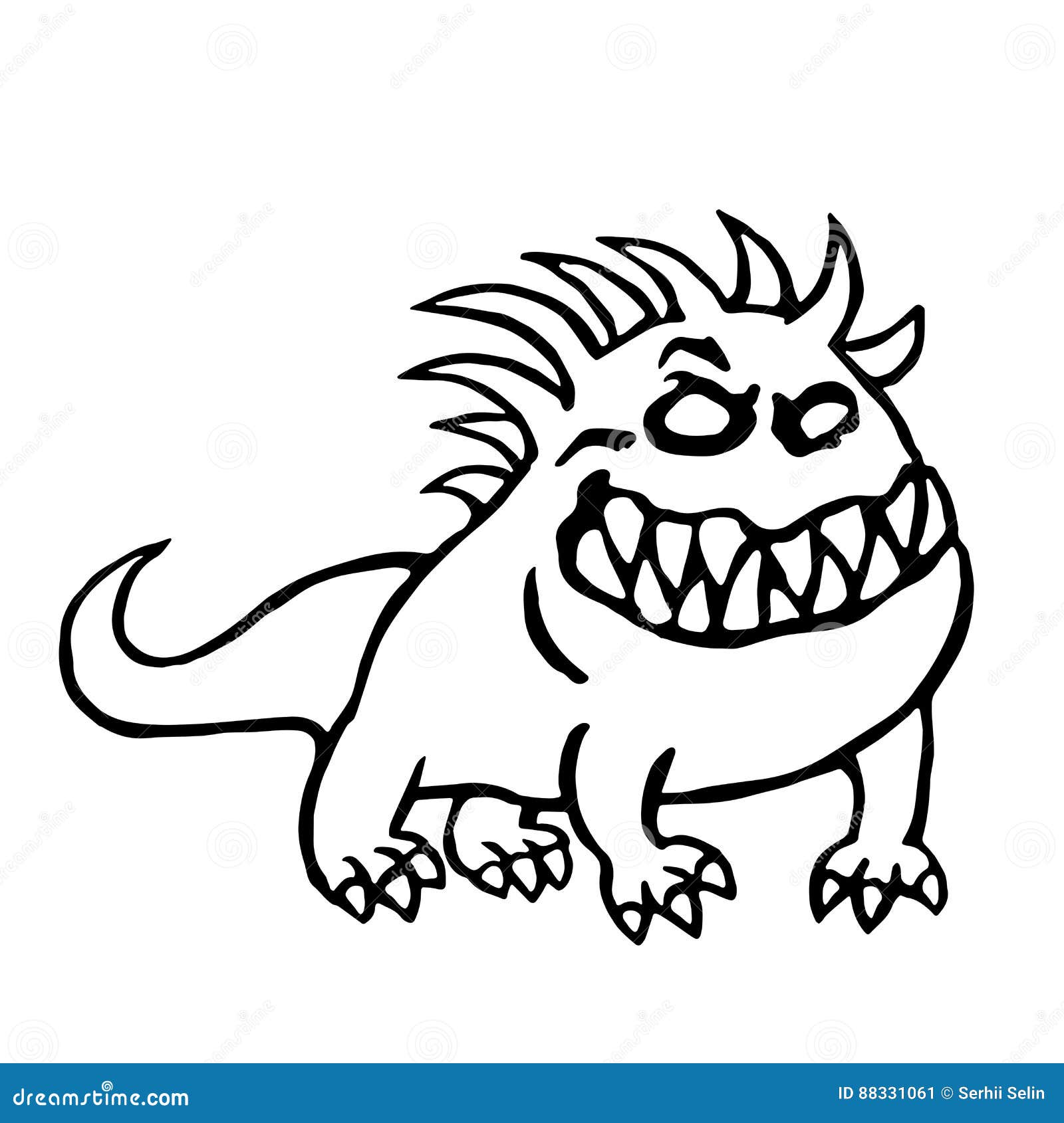 Big Dog from Hell. Vector Illustration Stock Vector - Illustration of ...