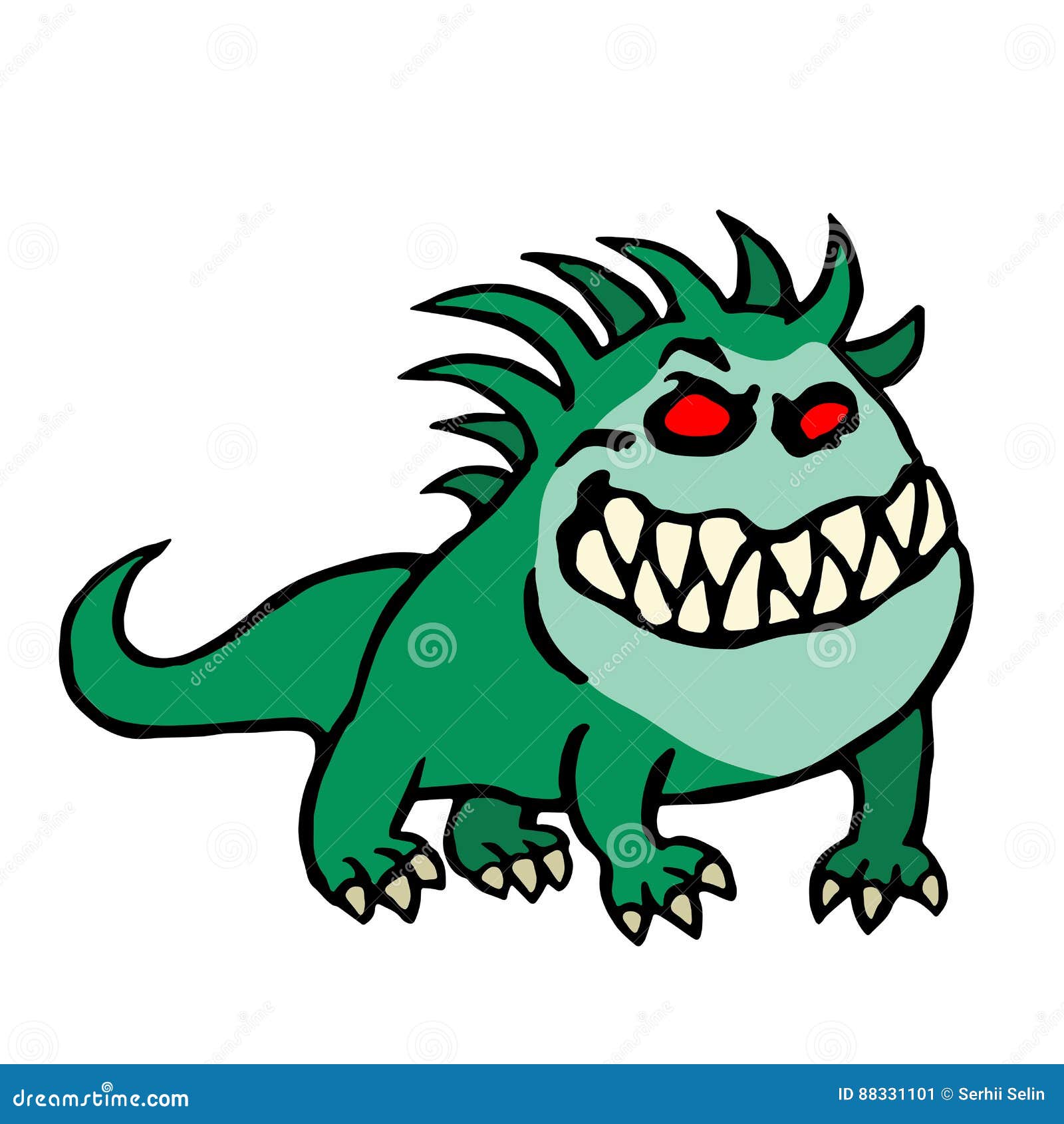 Big Dog from Hell. Vector Illustration Stock Vector - Illustration of ...