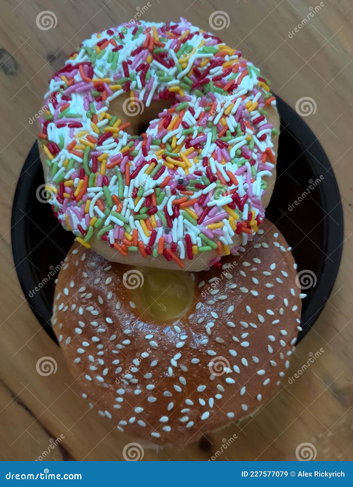 Big Donuts Take from Top View Stock Image - Image of produce, breakfast ...