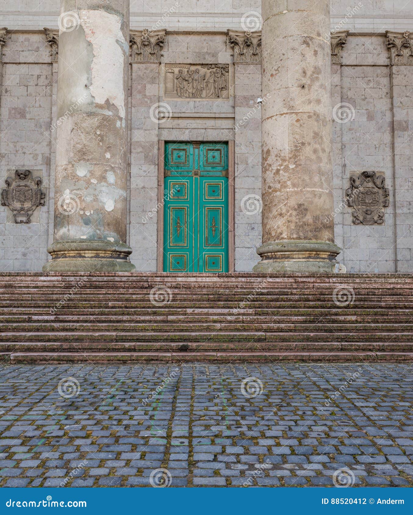 Big door with columns stock photo. Image of column, elegant - 88520412