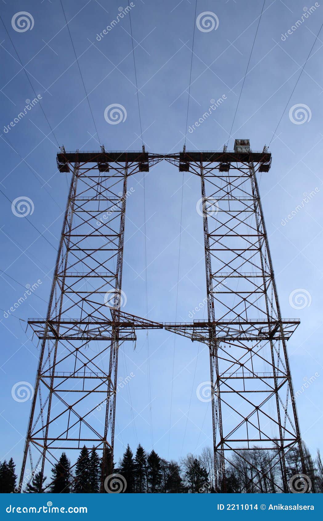 Big Double Electricity Pylon Picture. Image: 2211014