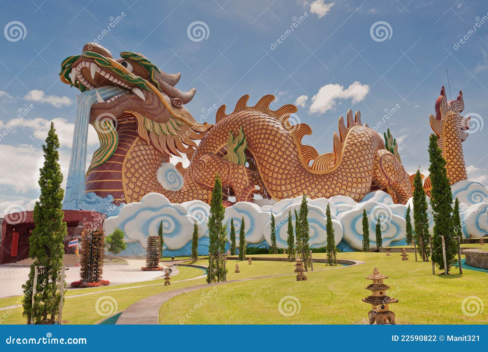 Big Dragon Statue stock photo. Image of destinations - 22590822