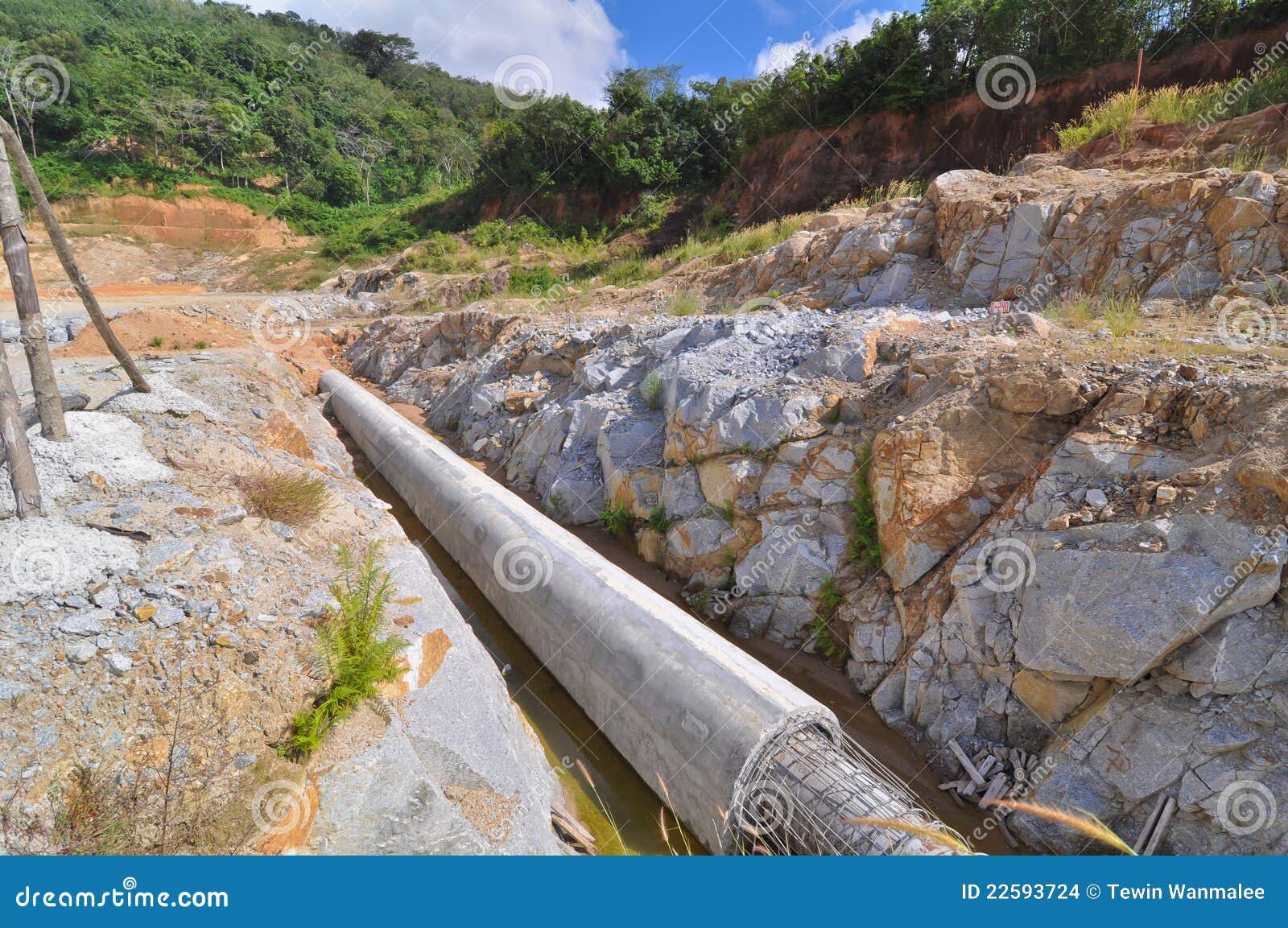 Big Drain pipe stock photo. Image of pipeline, pond, pipes - 22593724