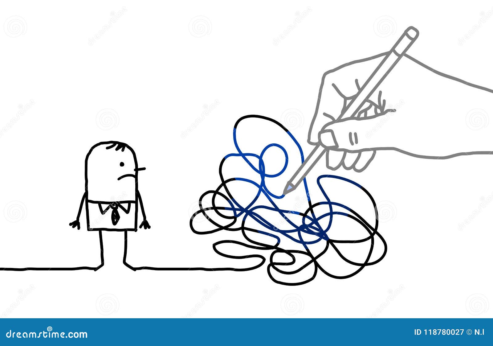 Cartoon Cat Tangled In Yarn. Vector Illustration | CartoonDealer.com ...