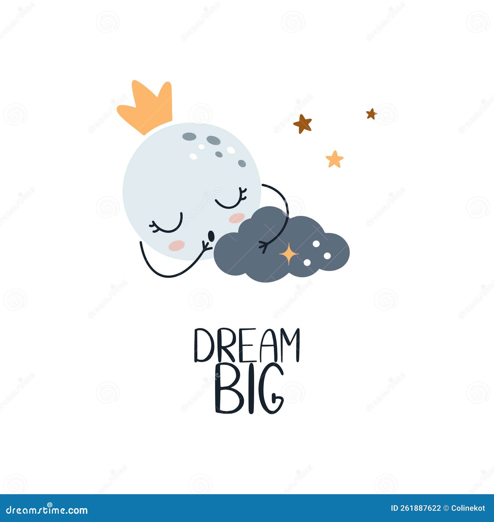 Big dream stock vector. Illustration of hand, childish - 261887622