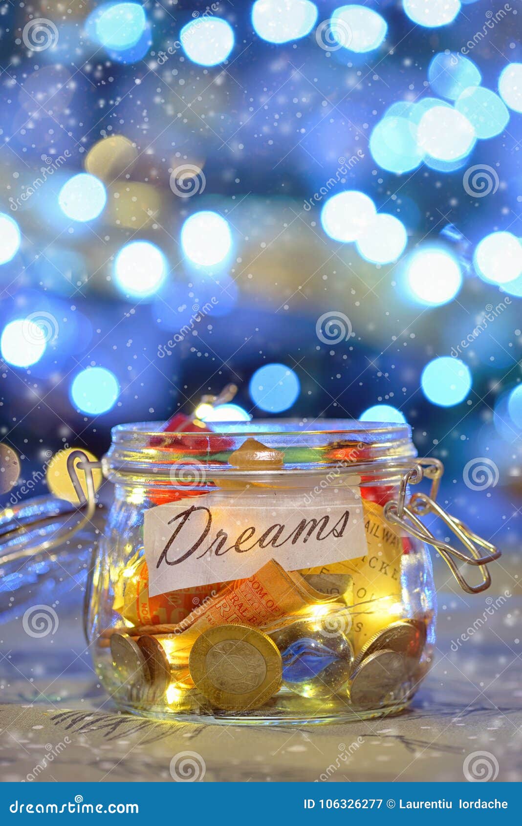 Big Dreams Saving Money Jars Stock Image - Image of fantasy, coin ...