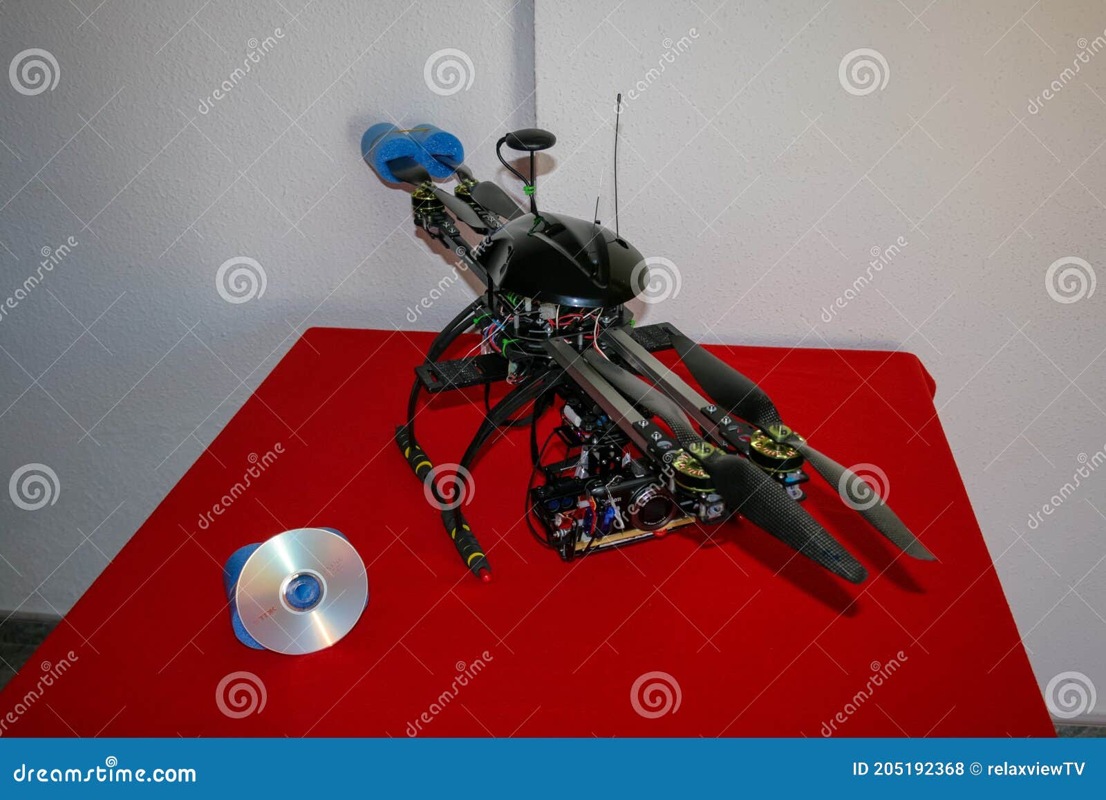 A Big Drone Cargo Transport Prototype Showing Different Electronic ...