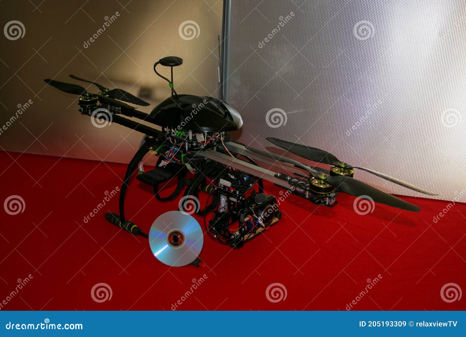 A Big Drone Cargo Transport Prototype Showing Different Electronic ...