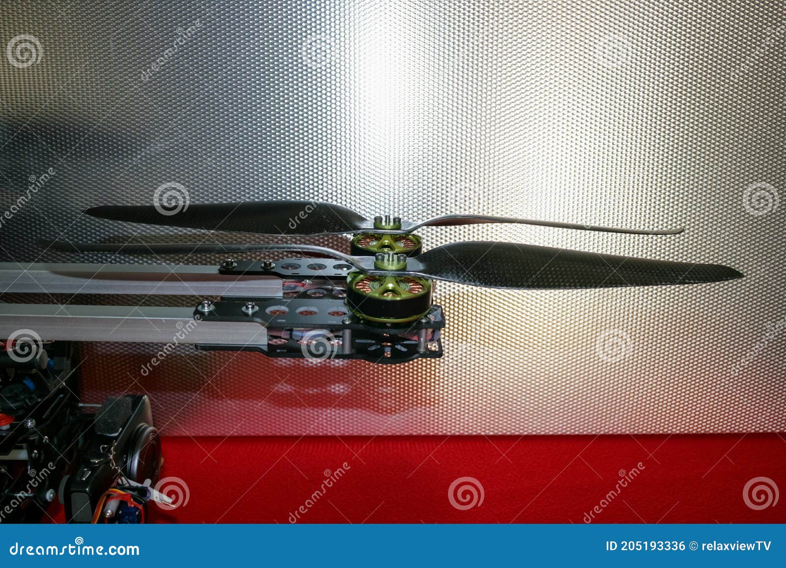 A Big Drone Cargo Transport Prototype Showing Different Electronic ...