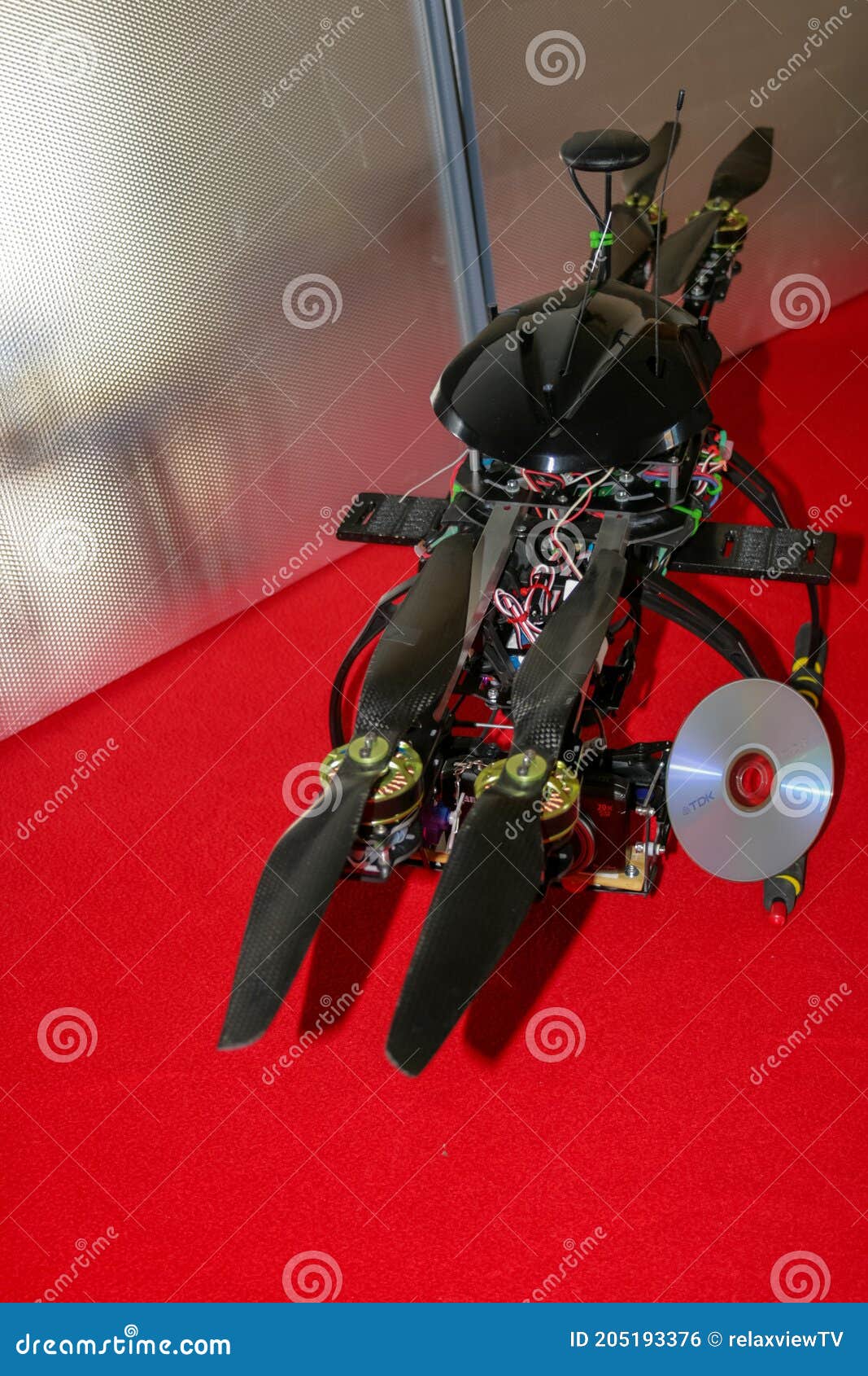 A Big Drone Cargo Transport Prototype Showing Different Electronic ...