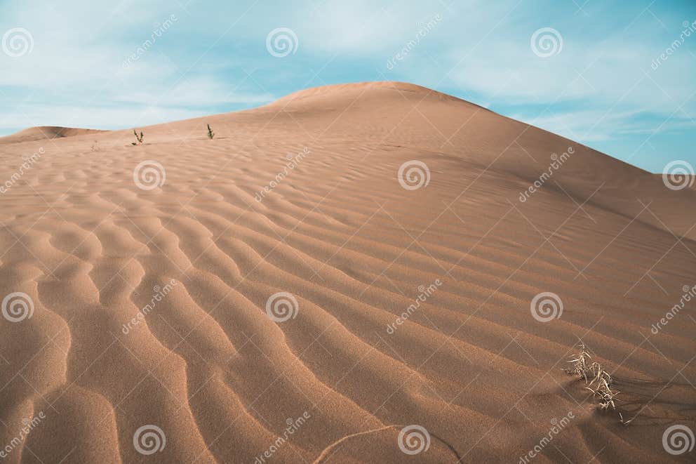 Big Dune and the Sand Texture at the Foreground, Inner Mongolia, China ...