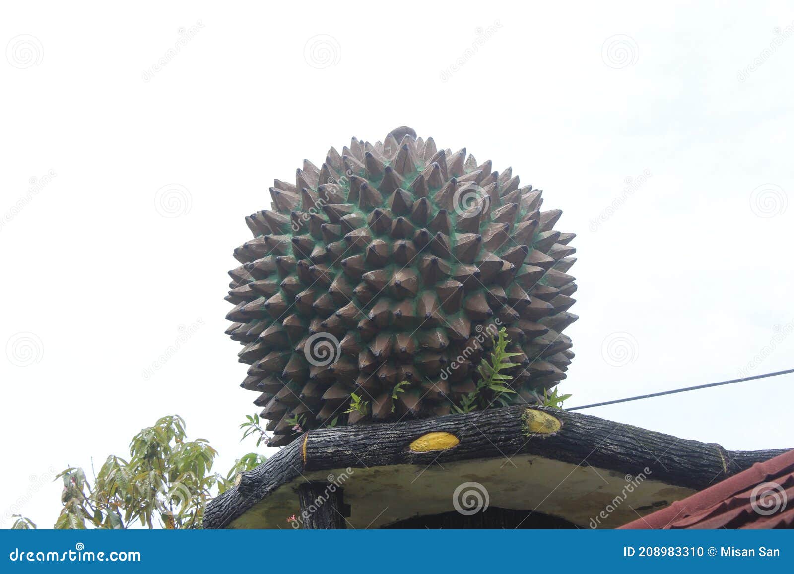 Big Durian Statue in Warso Farm Stock Photo - Image of environment ...