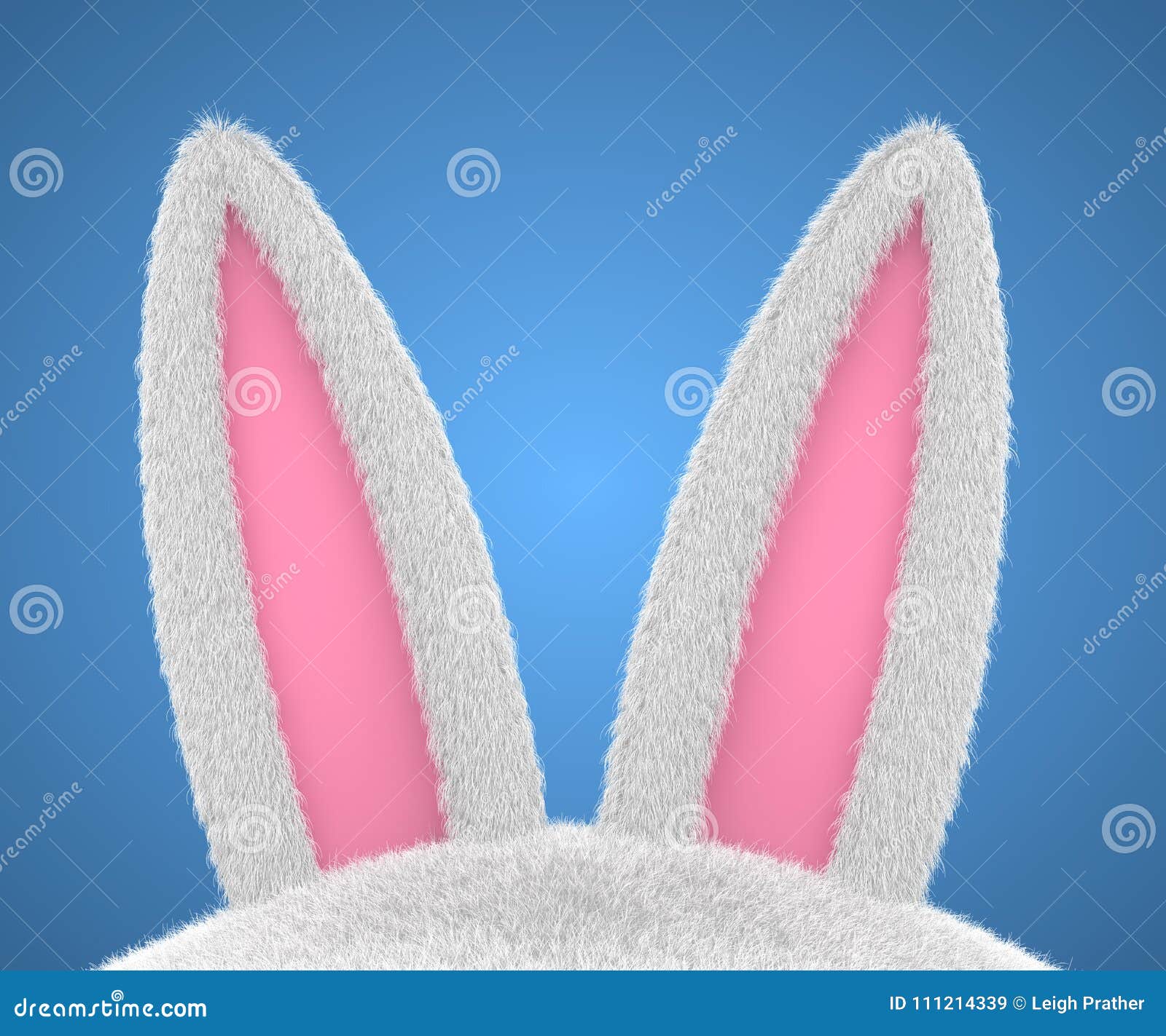 Big Easter Bunny Rabbit Ears Stock Illustration - Illustration of ...