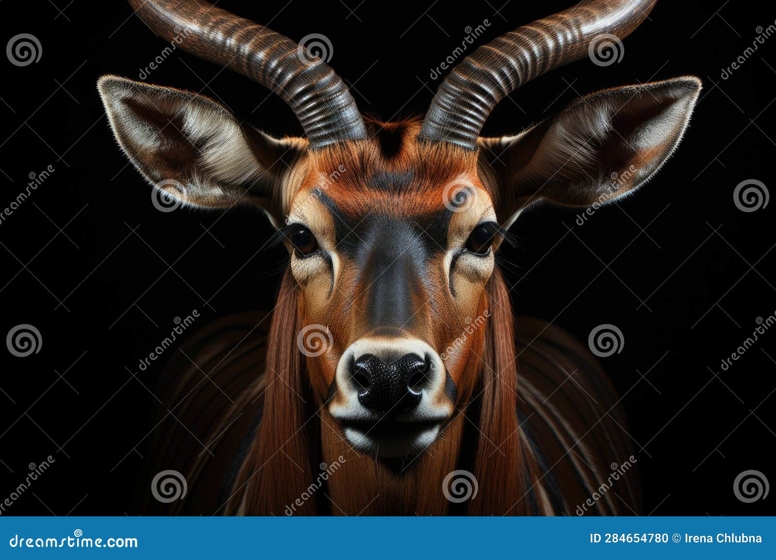 Big Eastern Bongo Antelope. Generative AI Stock Illustration ...
