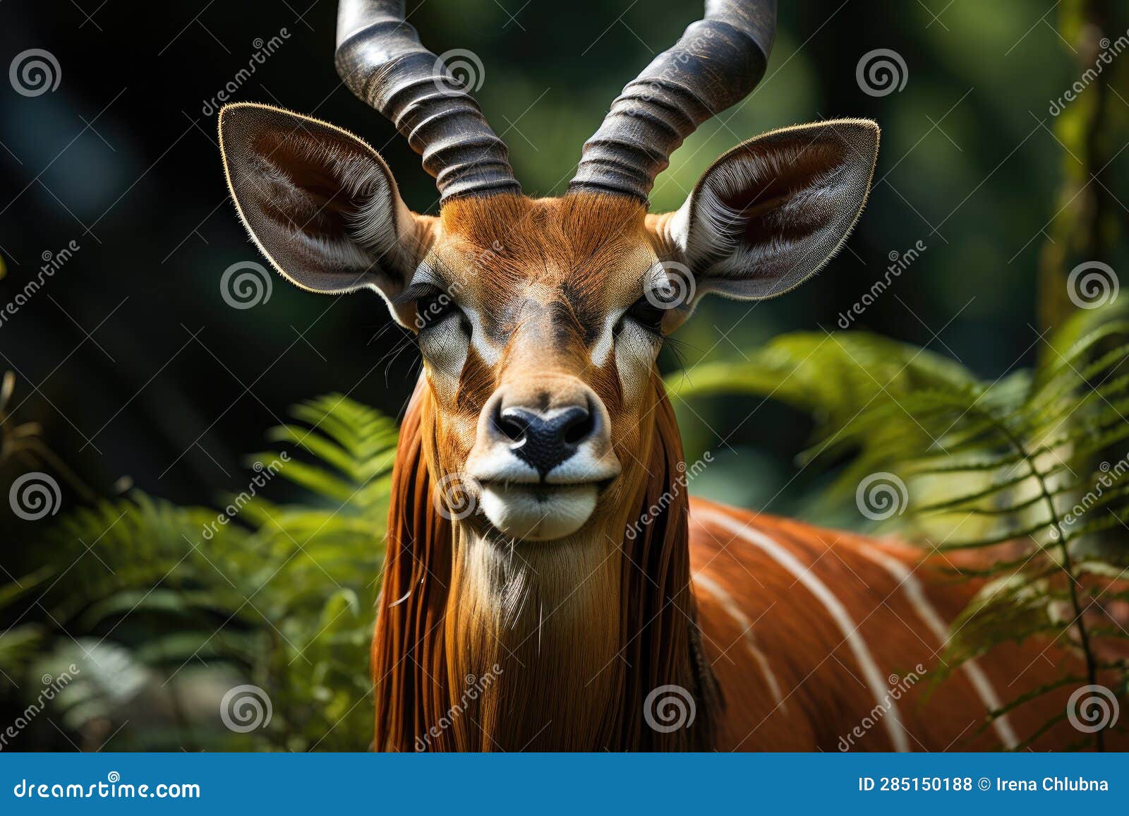 Big Eastern Bongo Antelope. Generative AI Stock Illustration ...