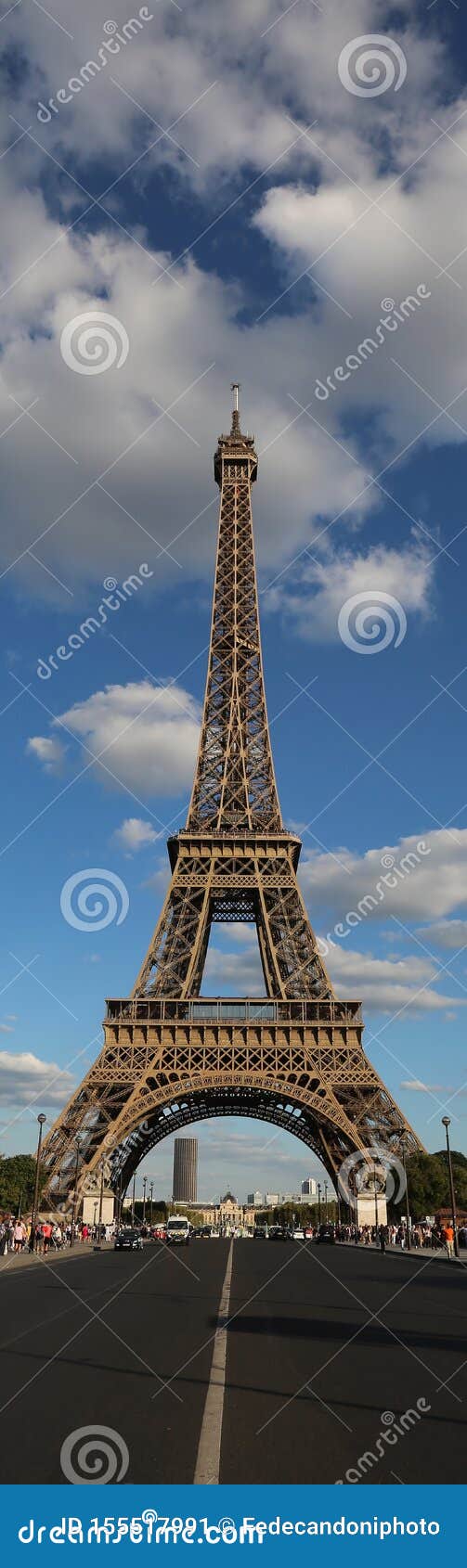 Big Eiffel tower in Paris stock image. Image of traveling - 155517991
