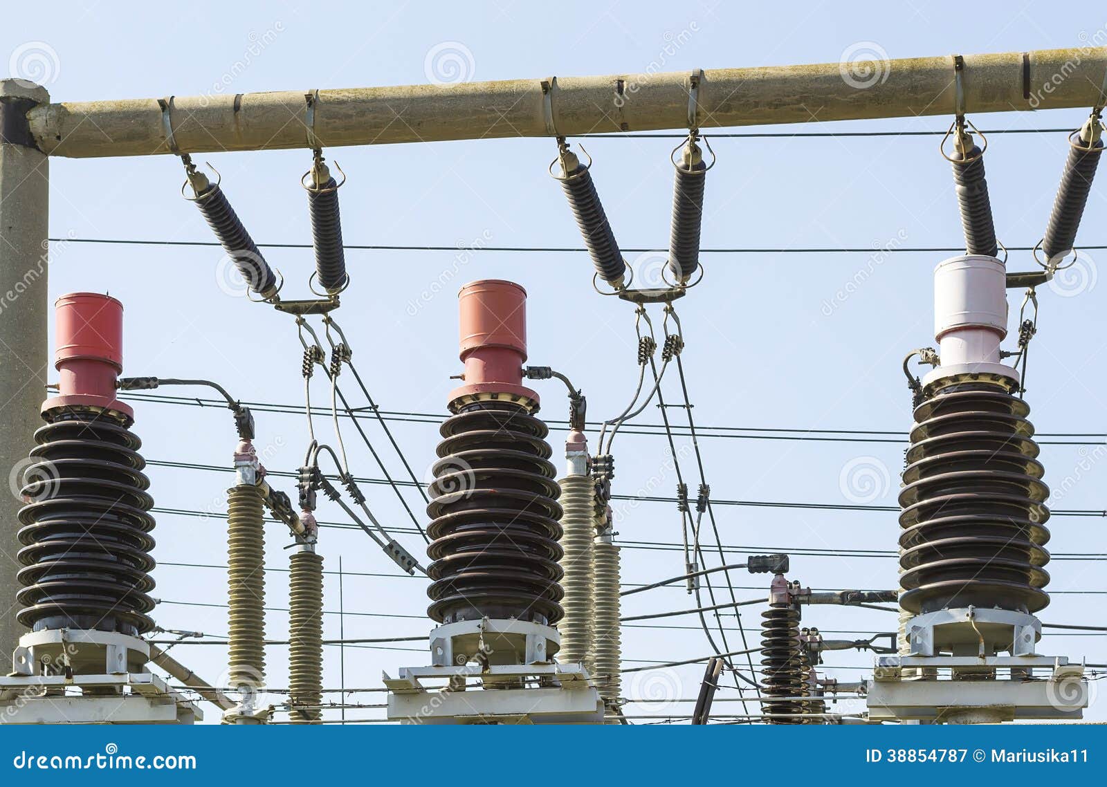 Big electric coils stock image. Image of equipment, station - 38854787