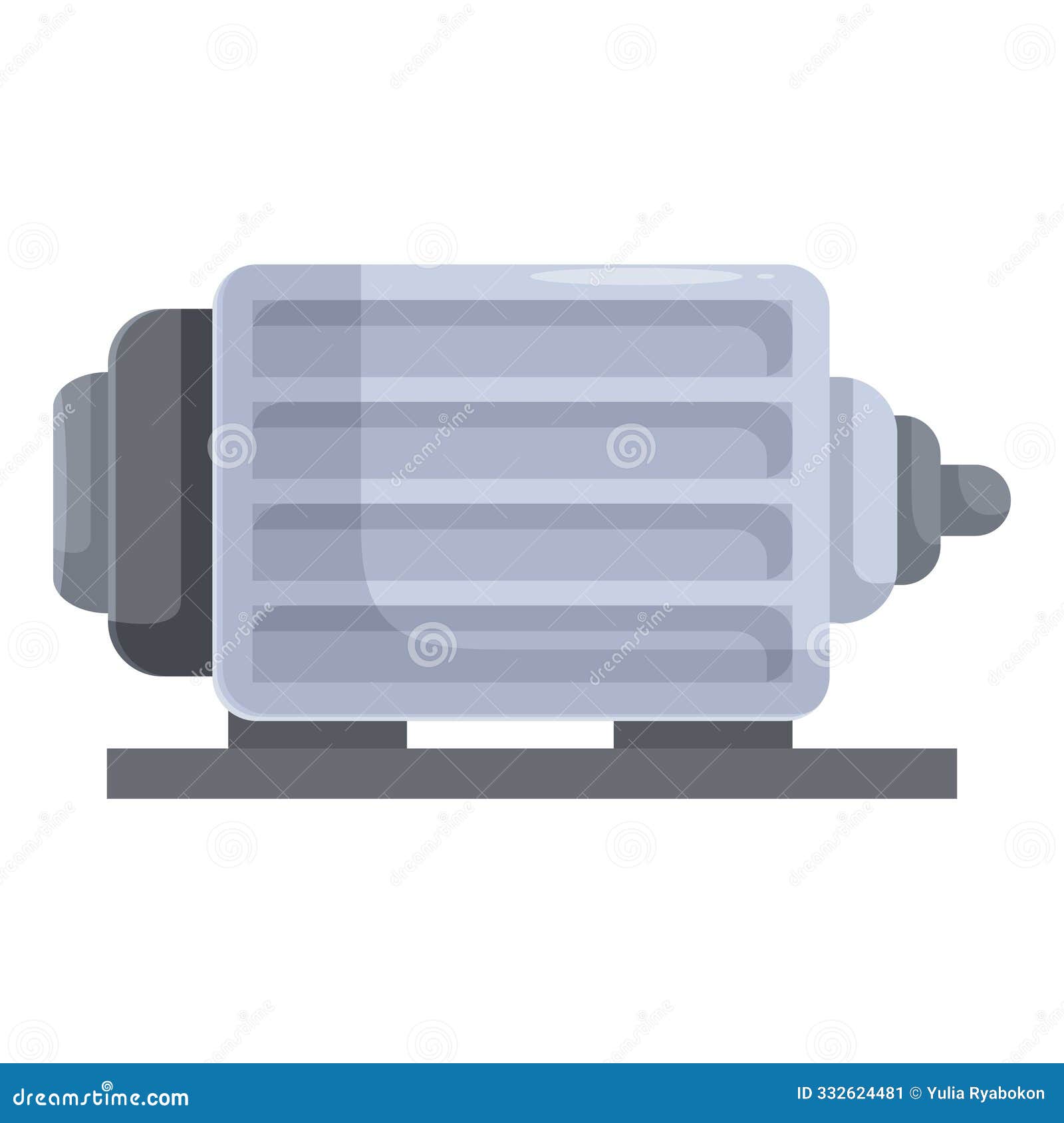 Big Electric Motor Standing on Platform Illustration Stock Illustration ...