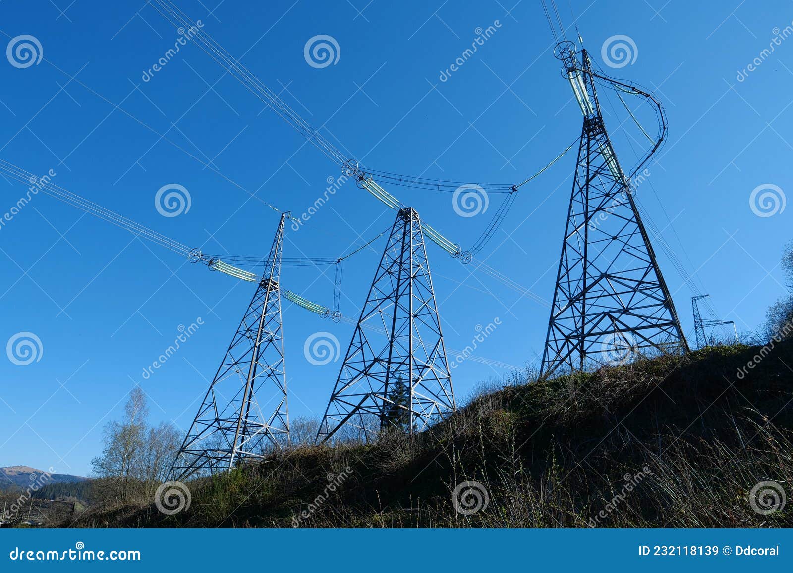 Big Electric Power Transmission Towers Stock Image - Image of ...