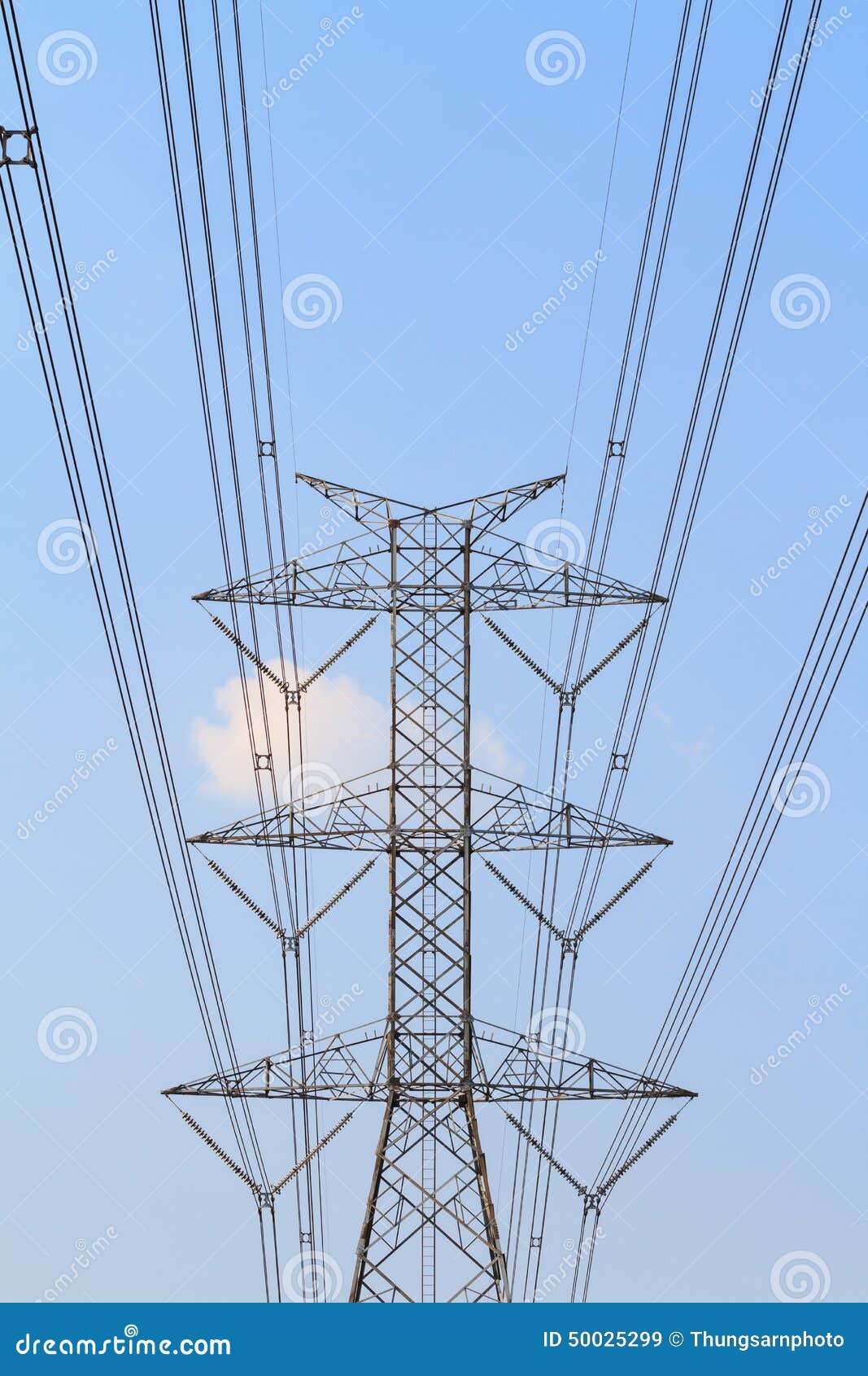Big electric tower poles stock image. Image of electrical - 50025299