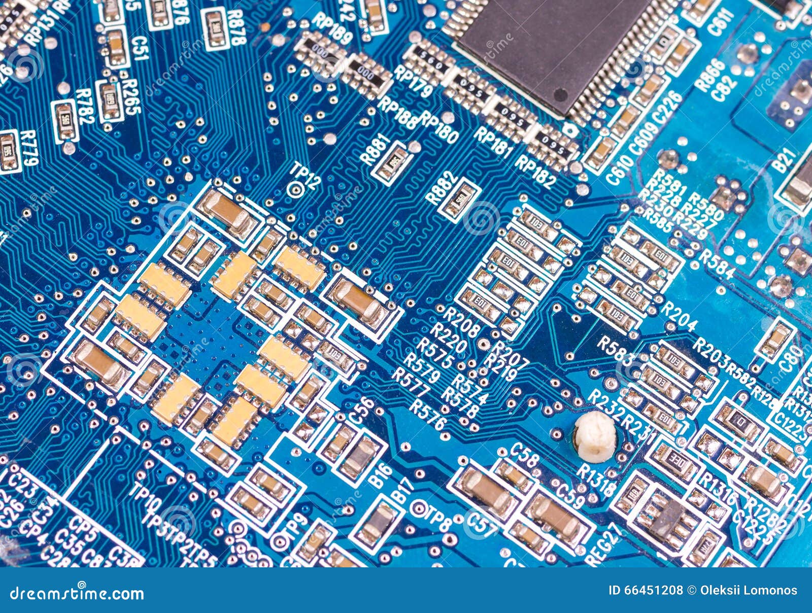 Big Electronic Circuit Board with Radio Components Stock Photo - Image ...
